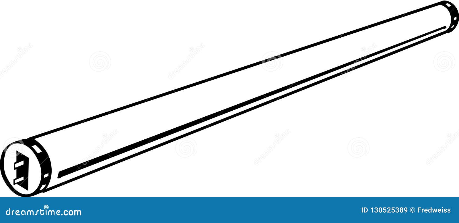 Black and White Fluorescent Bulb Illustration Stock Vector ...