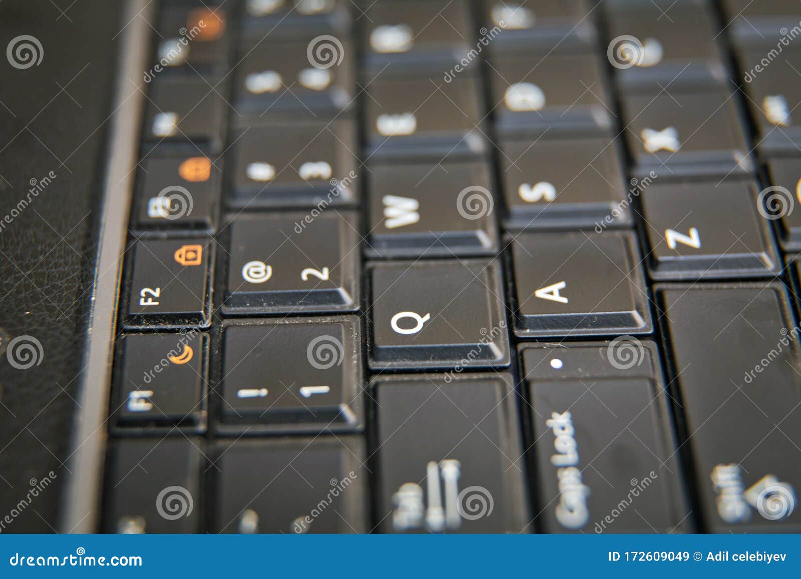 Black and White Focus on Windows Keyboard . Notebook Keyboard . Close ...