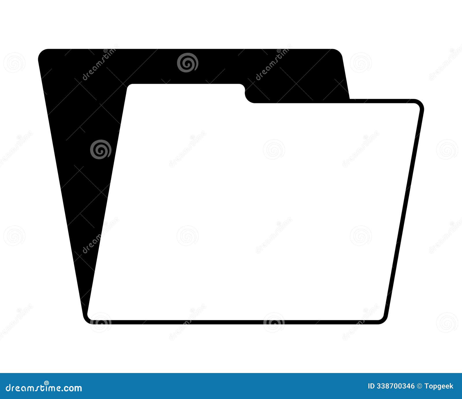 Black and White Folder Silhouette Symbolizing Organization and ...