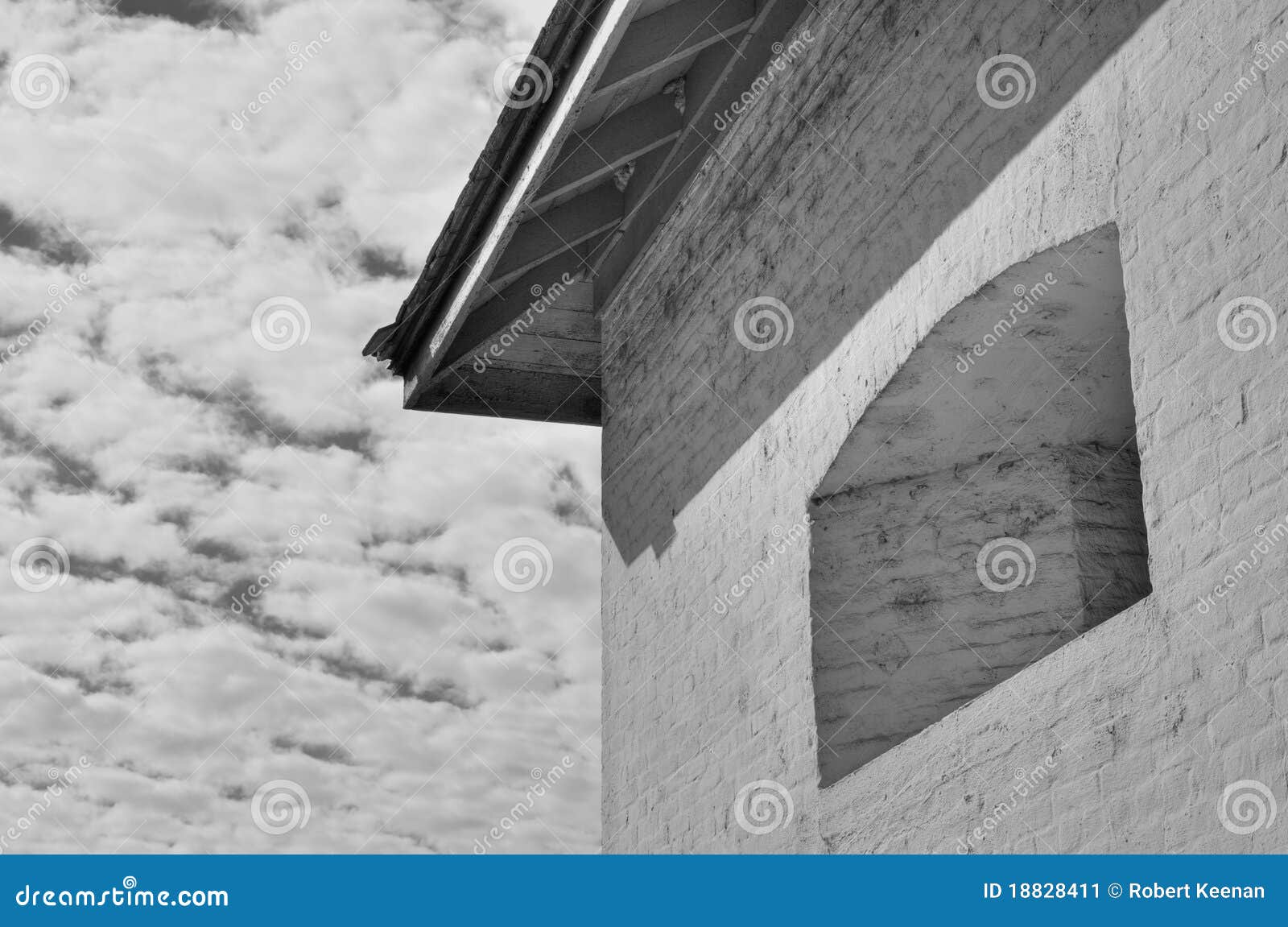 Black White Fort tower sky stock image. Image of architecture - 18828411