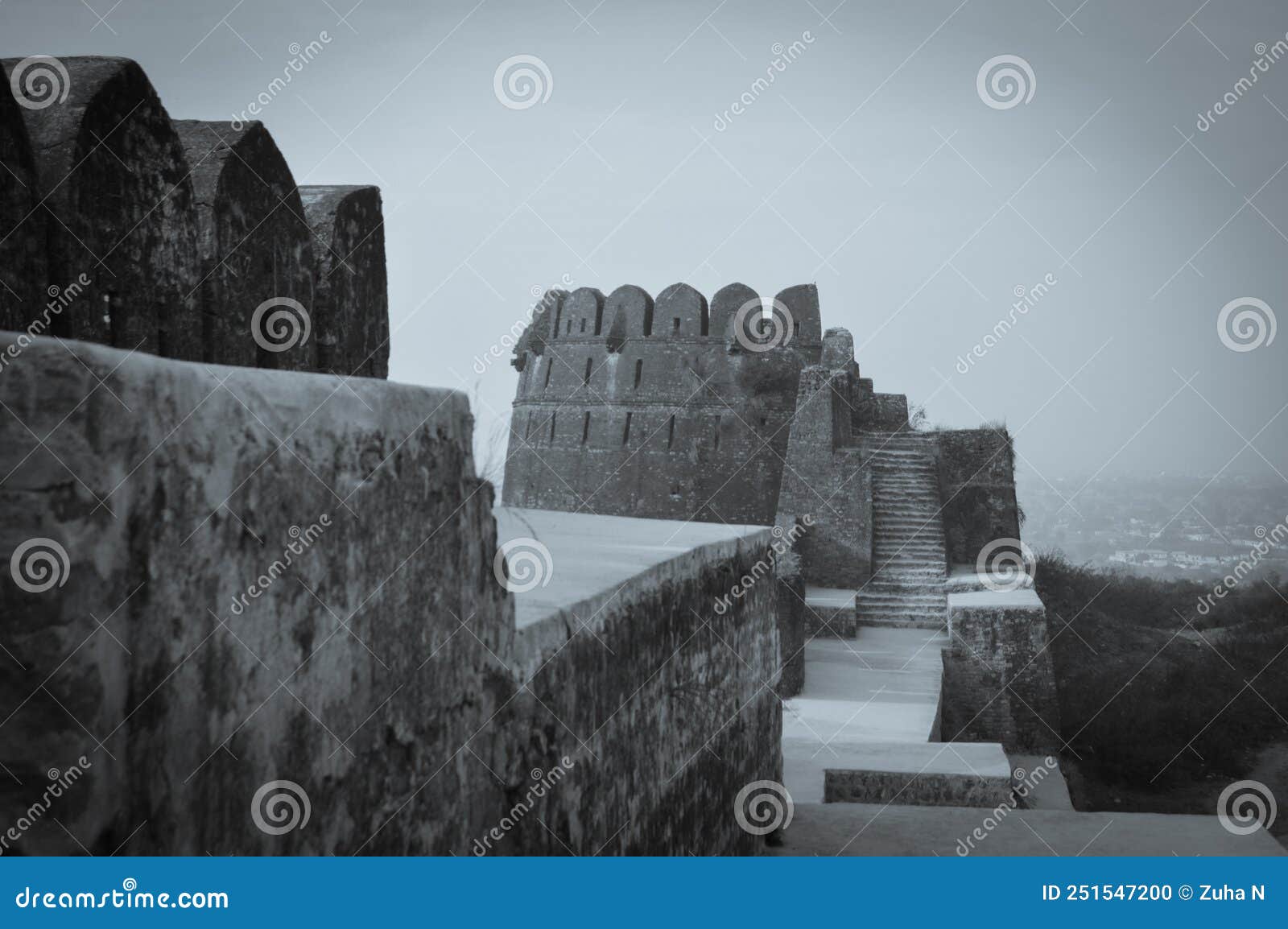 Black and white fort wall stock photo. Image of black - 251547200