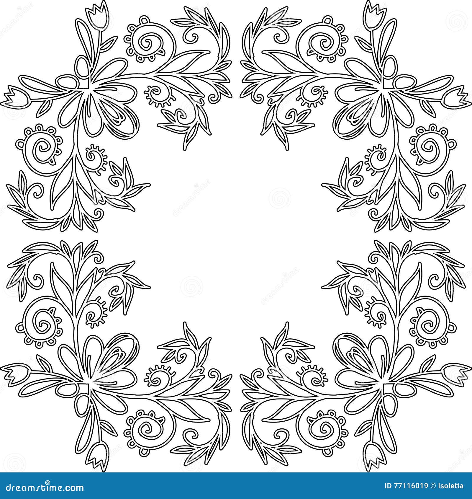 Black and white frame stock vector. Illustration of line - 77116019