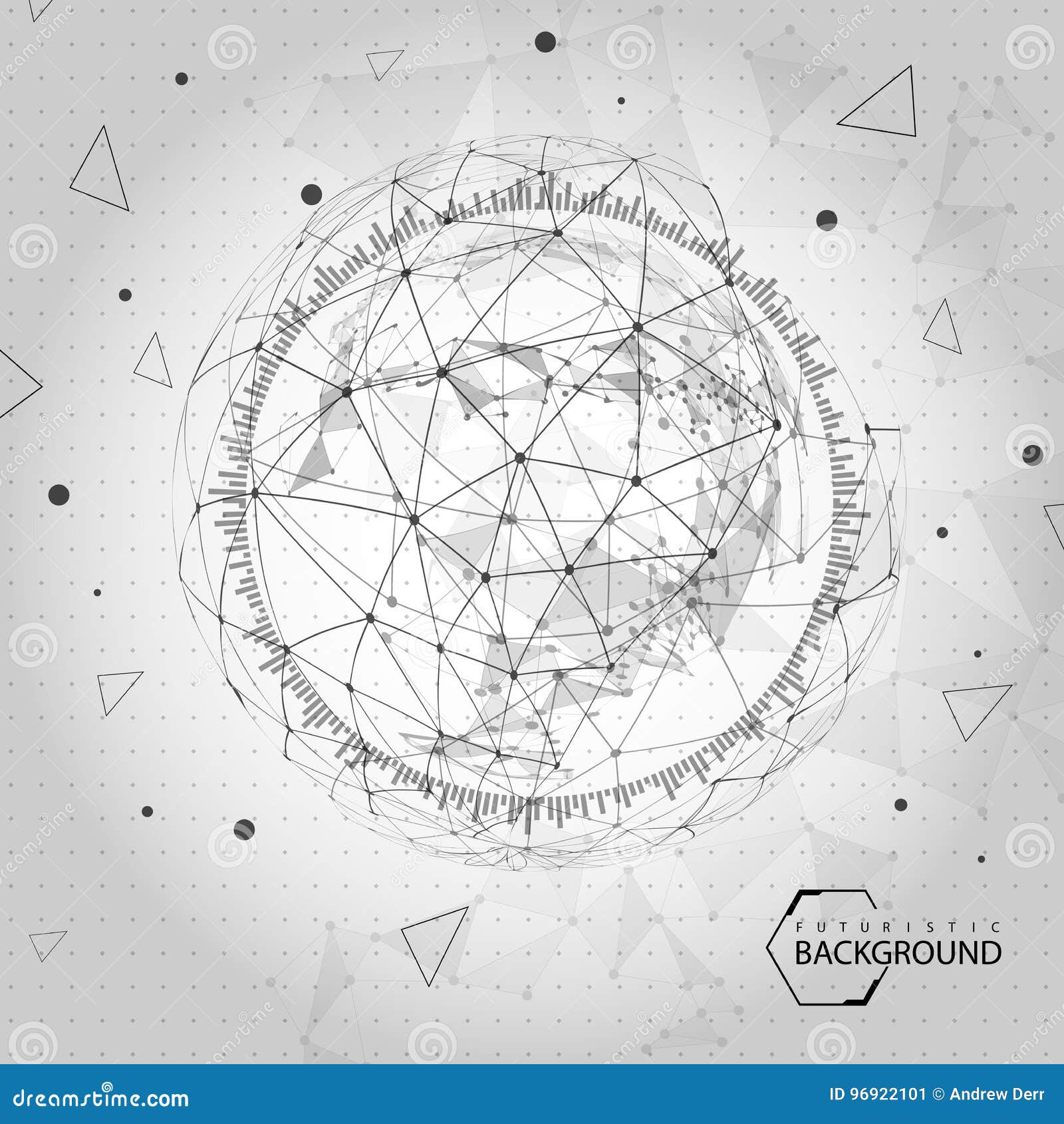 Black and White Futuristic Background Stock Vector - Illustration of ...