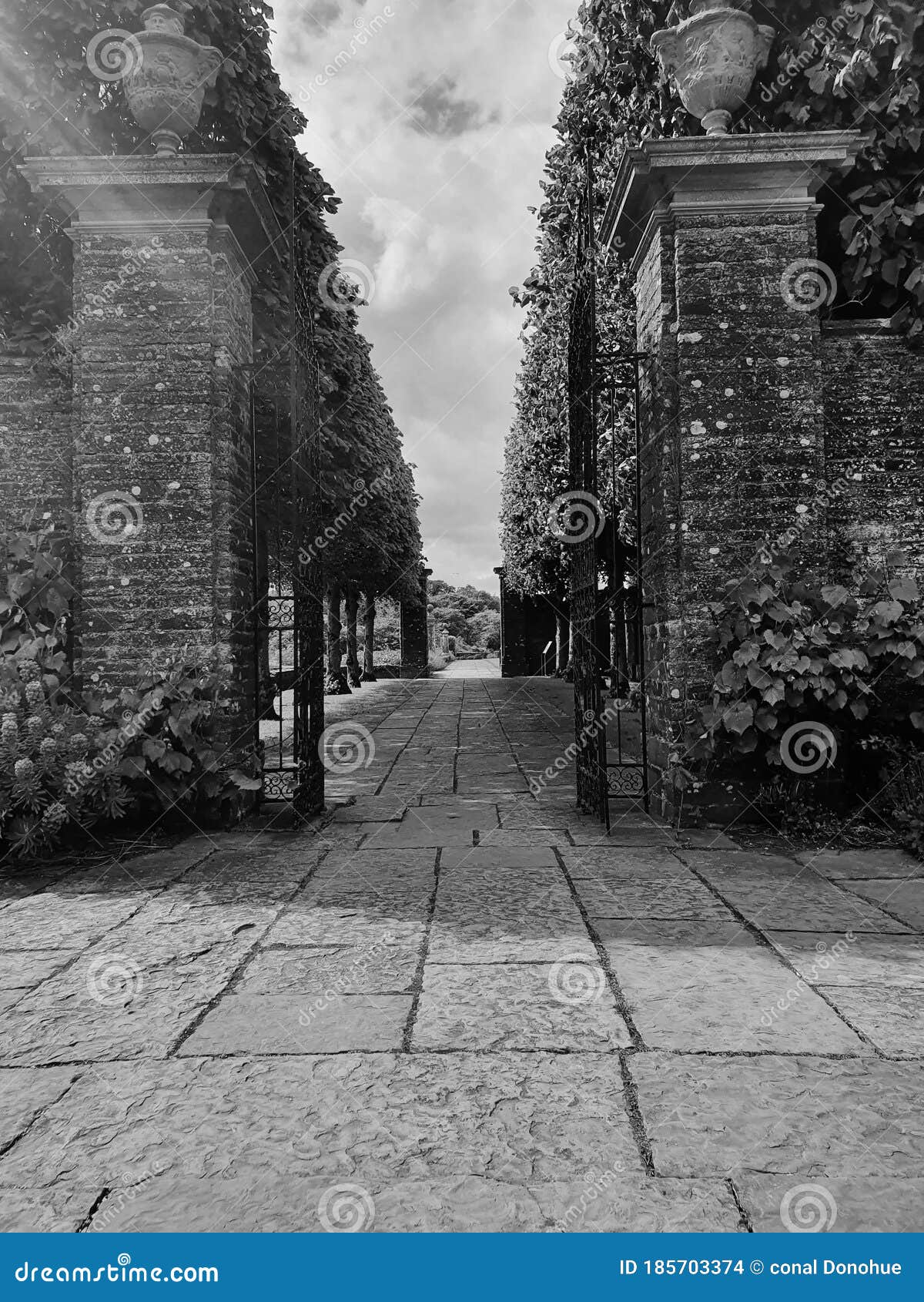 White Gates In Traditional Indian Architecture Style. Old Stairs And ...