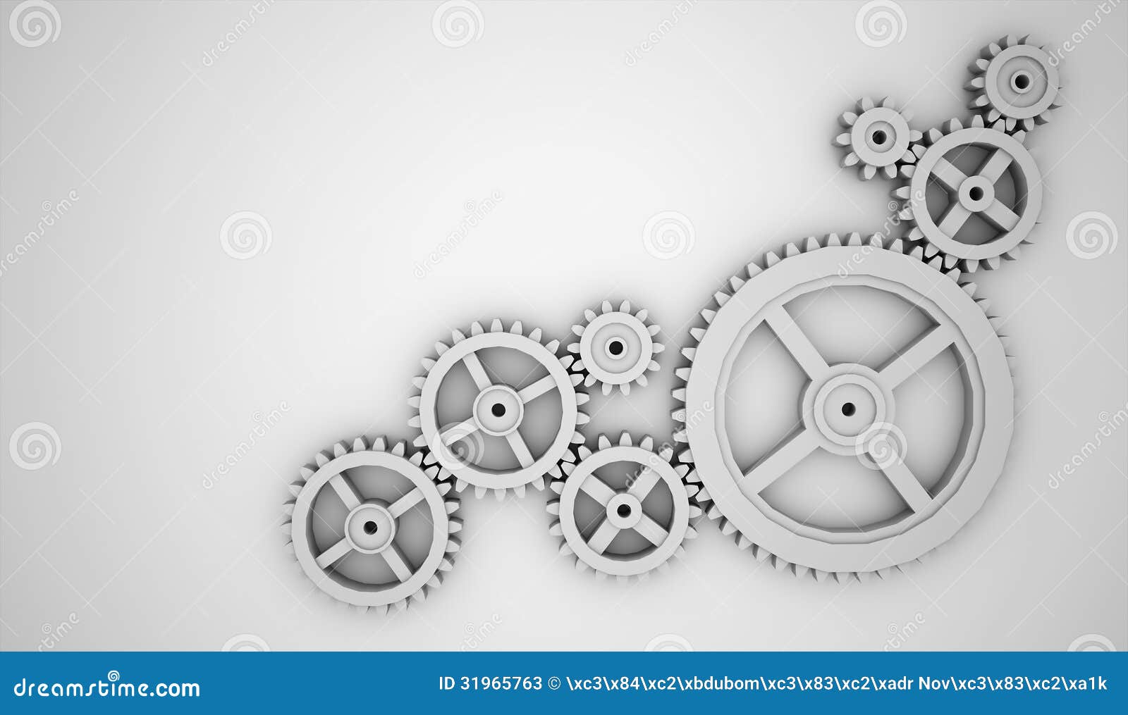 Black and white gears stock illustration. Illustration of machine ...