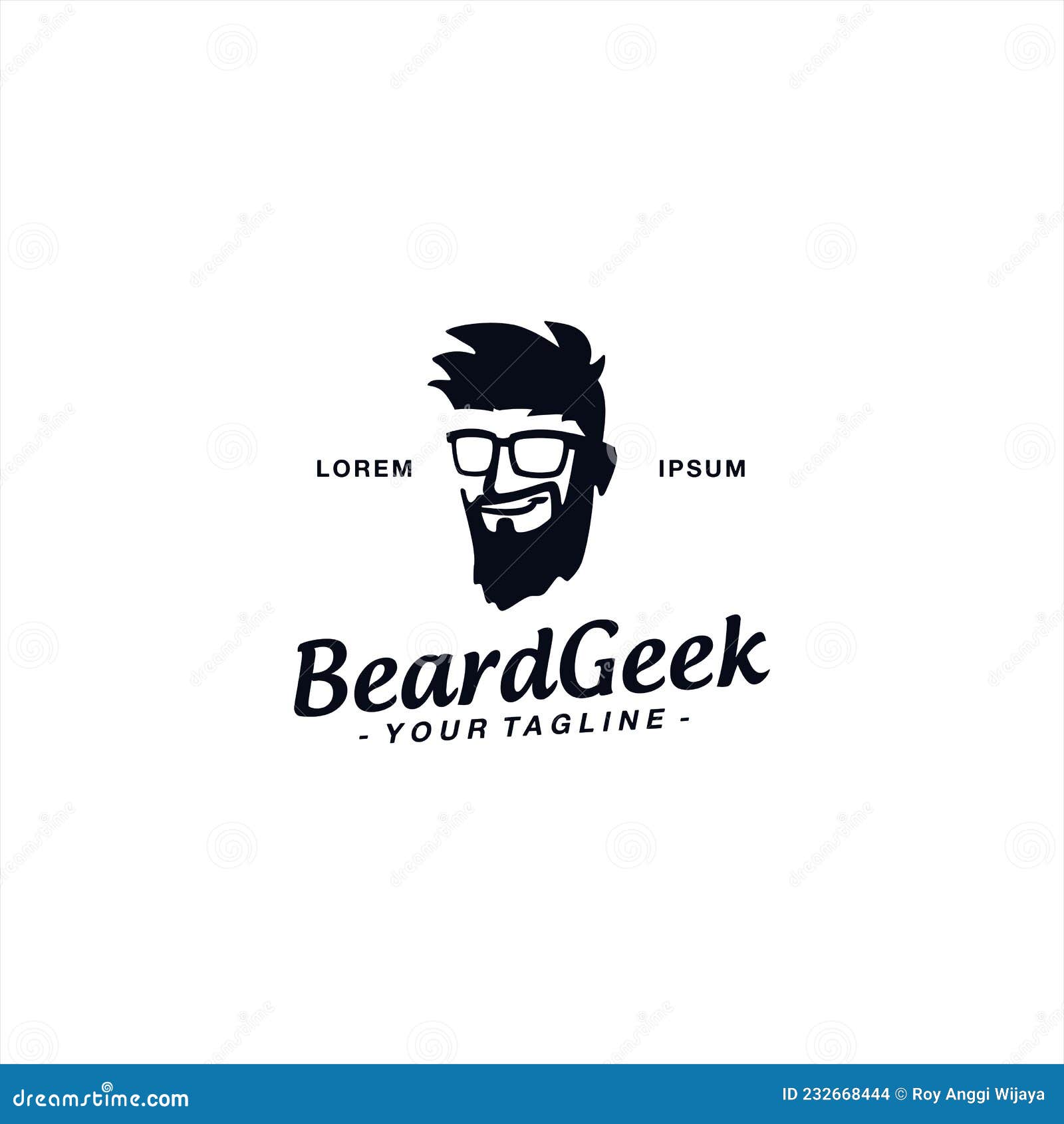 Geek Logo Design Template Inspiration Stock Vector - Illustration of ...