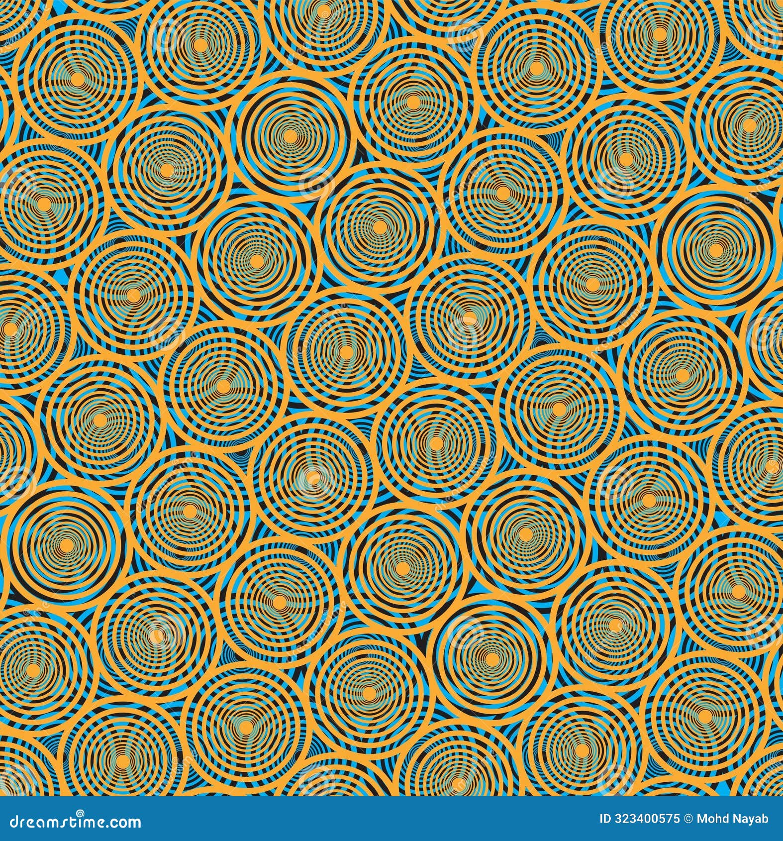 Black and White Geometric Circle Impossible Background Seamless Pattern ...