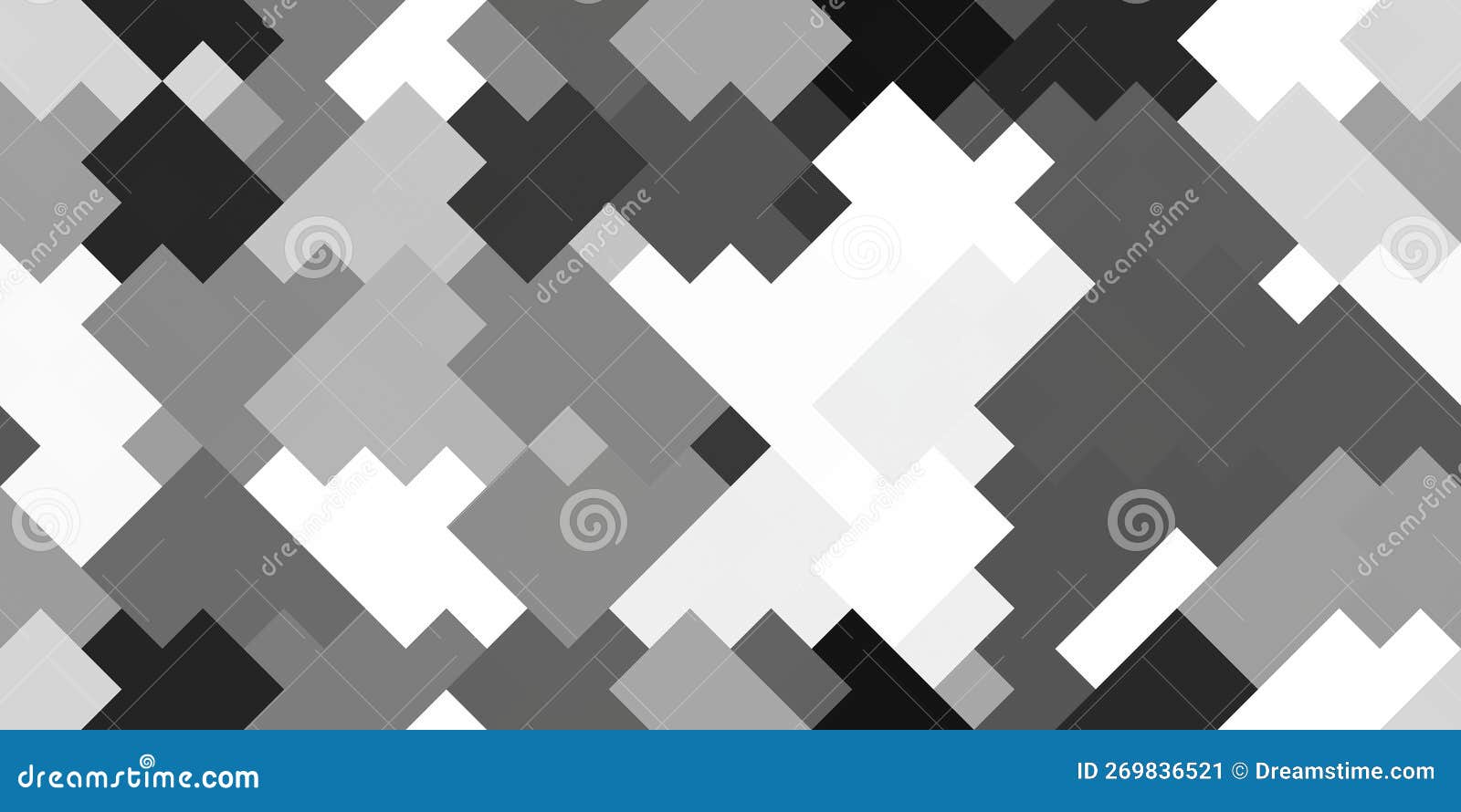 Black and White Geometric Pixelate Texture. Square Geometry Backdrop ...
