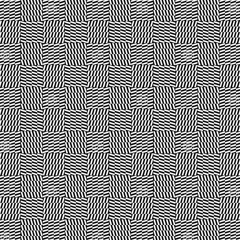 Black and White Geometric Repeating Pattern of Squares with Optical ...
