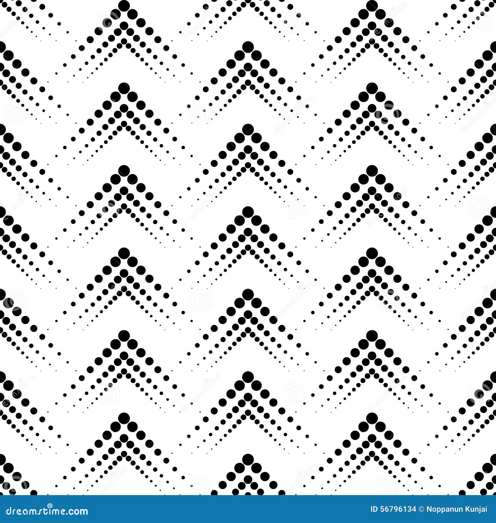 Black and White Geometric Seamless Pattern with Circle, Abstract Stock ...