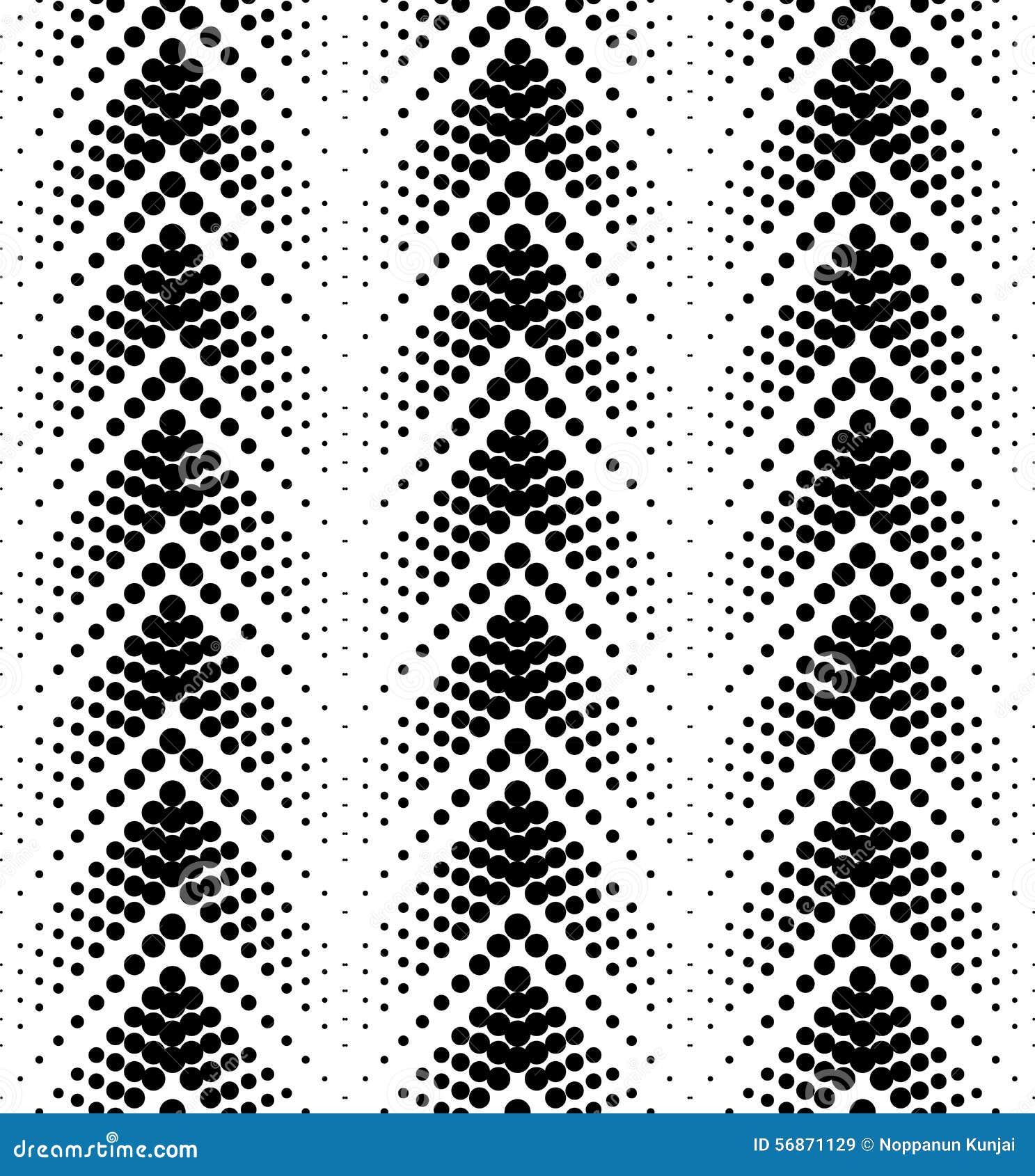 Black and White Geometric Seamless Pattern with Circle, Abstract Stock ...