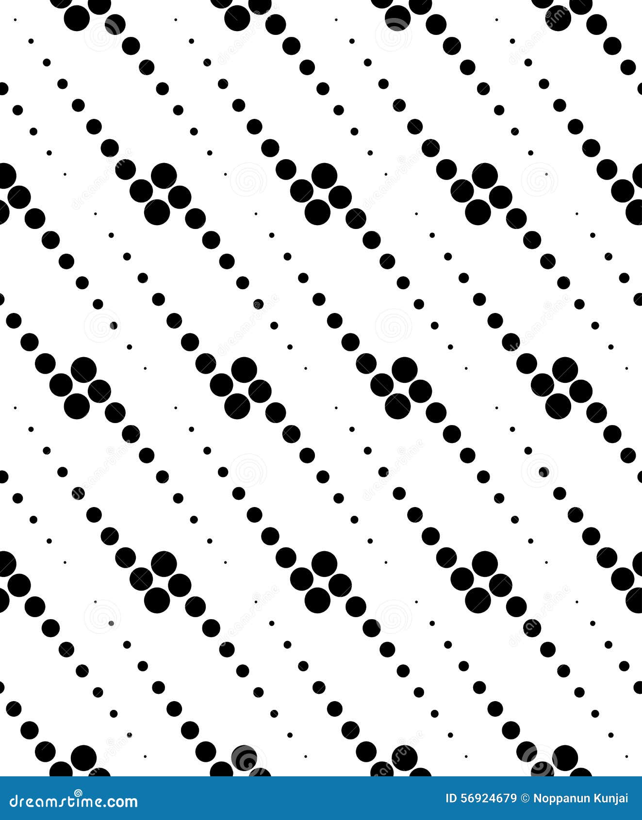 Black and White Geometric Seamless Pattern with Circle, Abstract Stock ...