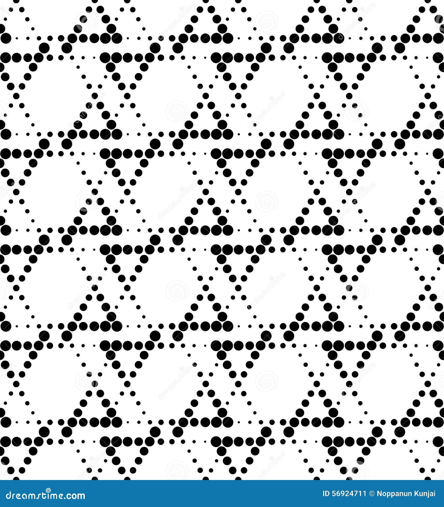 Black and White Geometric Seamless Pattern with Circle, Abstract Stock ...