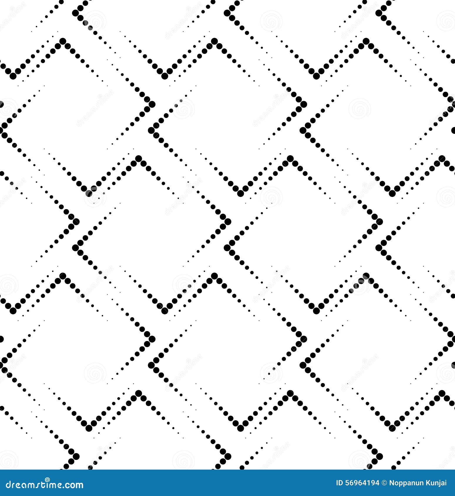 Black and White Geometric Seamless Pattern with Circle, Abstract Stock ...