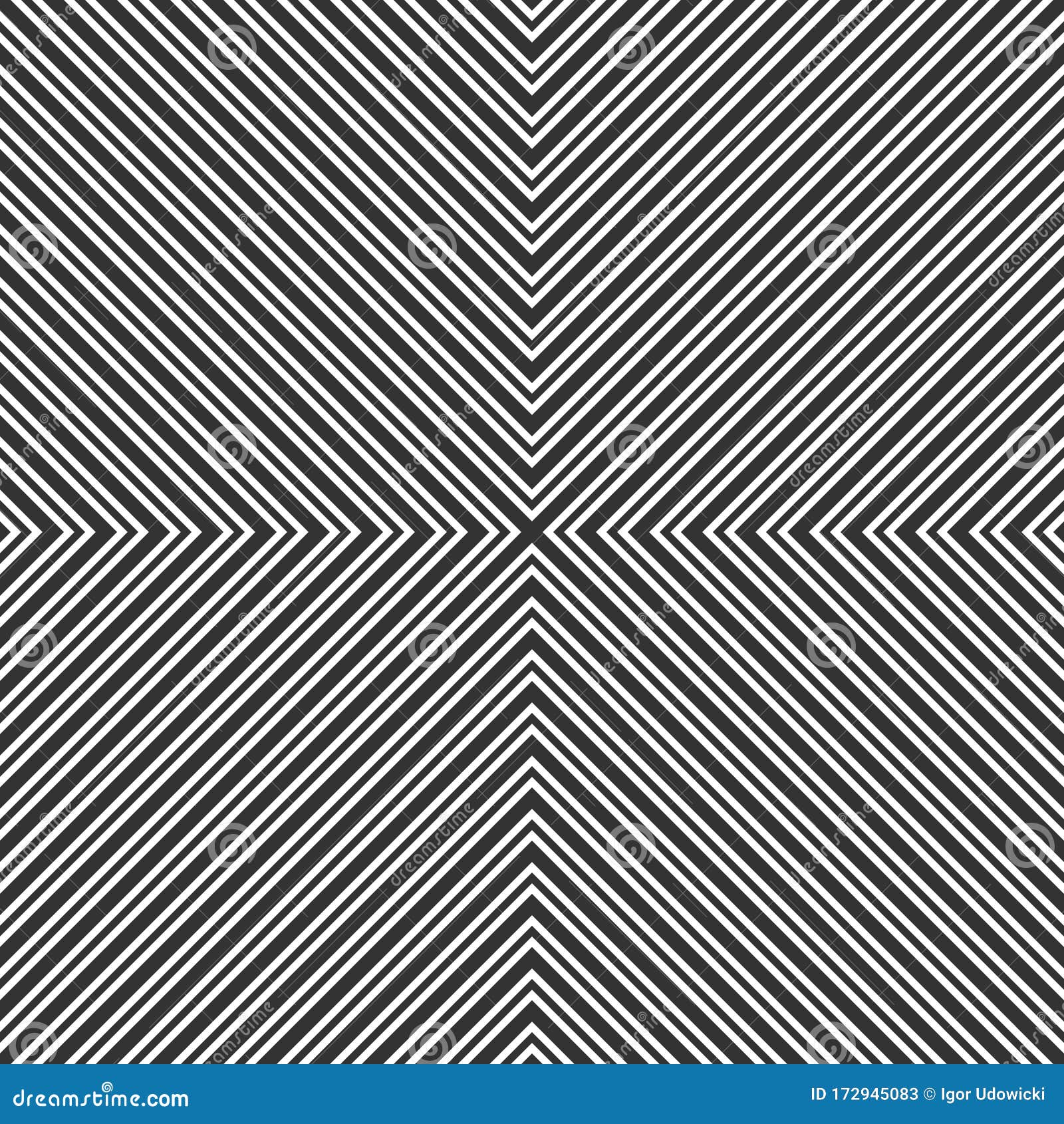 Black and White Geometric Seamless Pattern. Cross Shape from Inclined ...