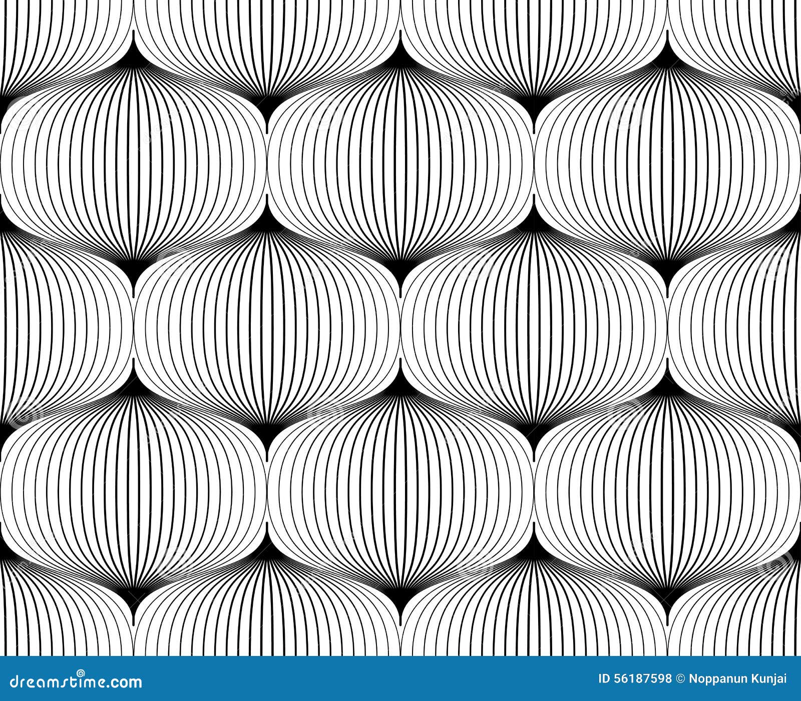 Black and White Geometric Seamless Pattern with Line. Stock ...