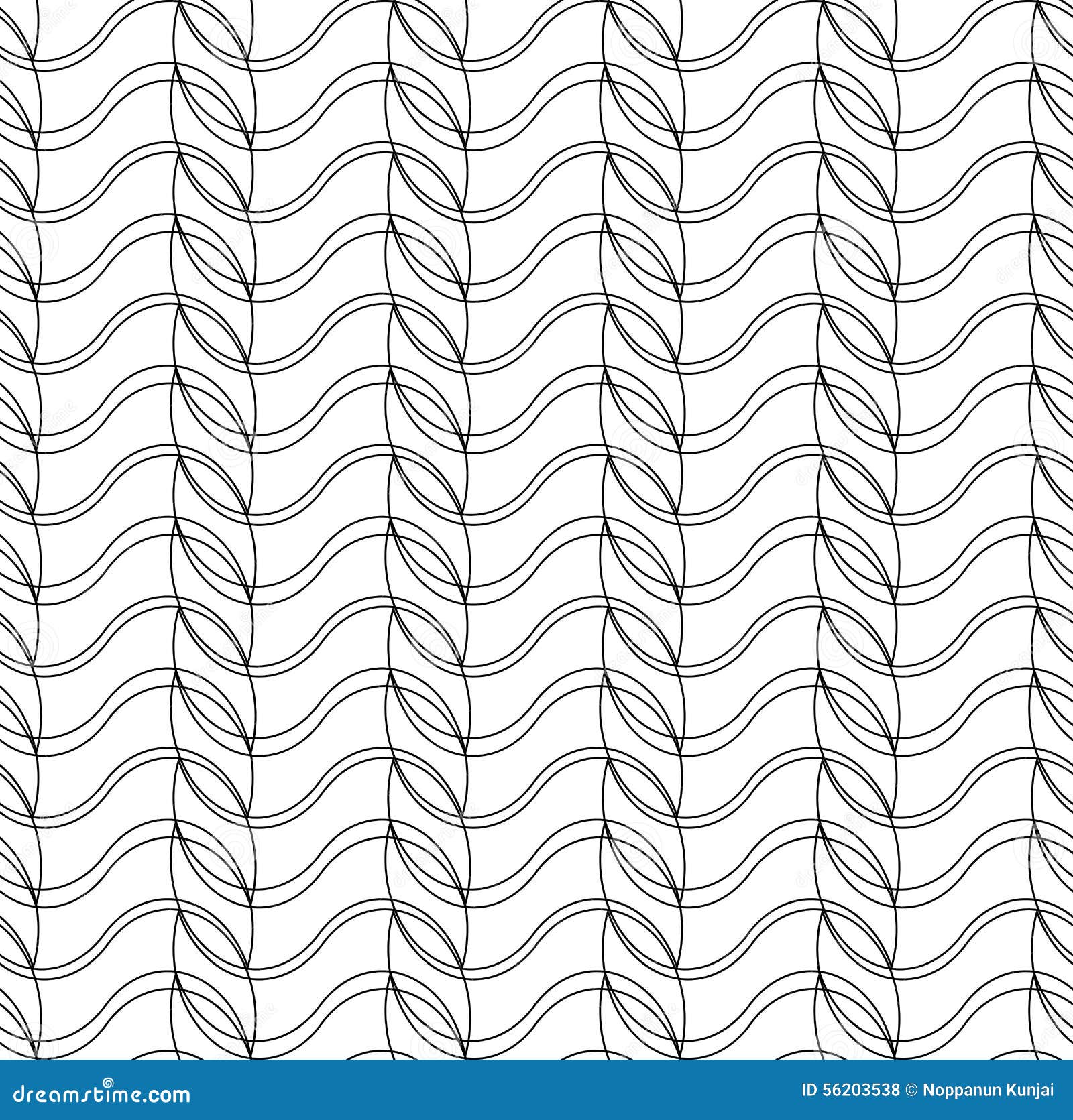 Black and White Geometric Seamless Pattern with Line. Stock ...