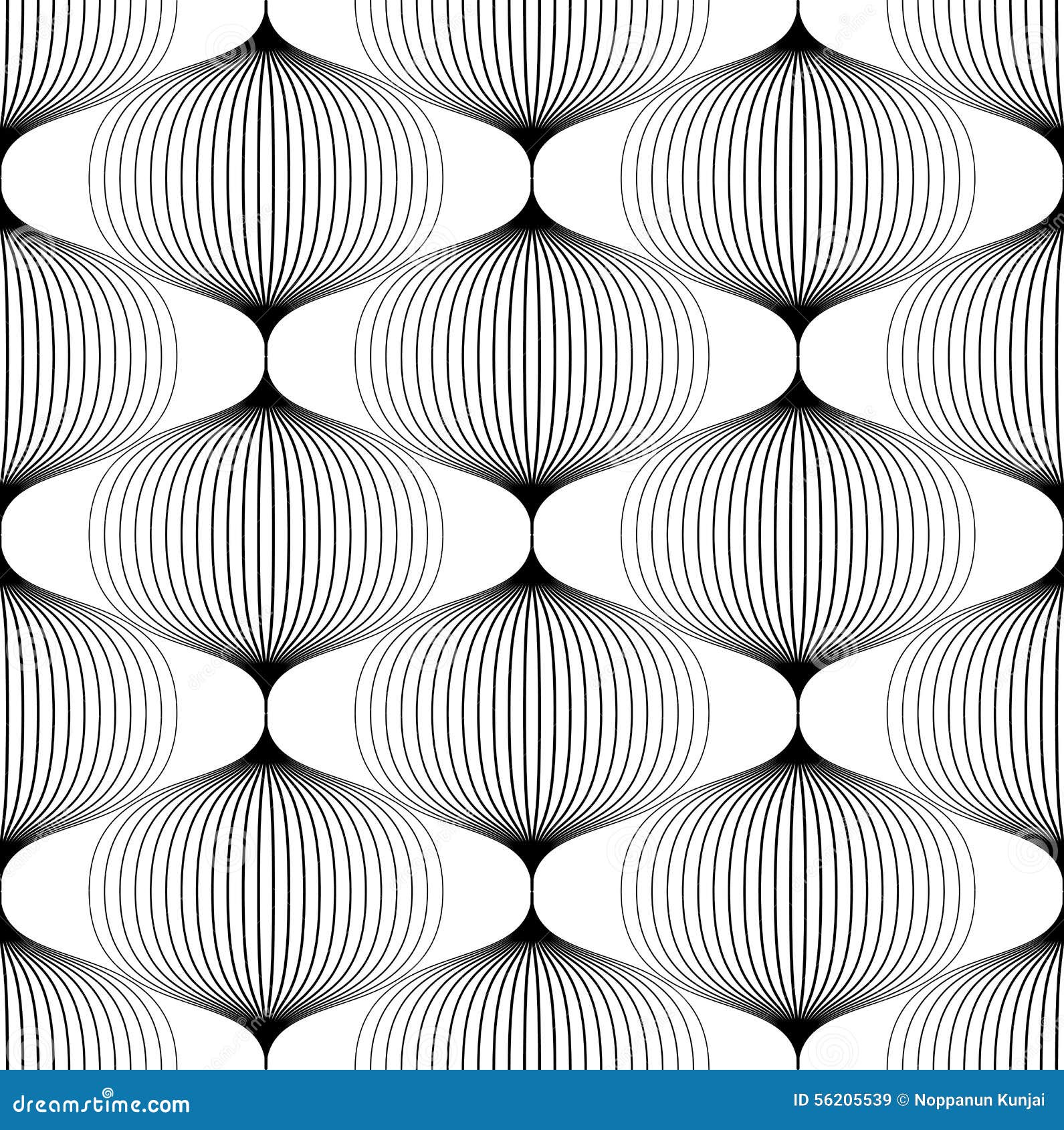 Black and White Geometric Seamless Pattern with Line. Stock ...
