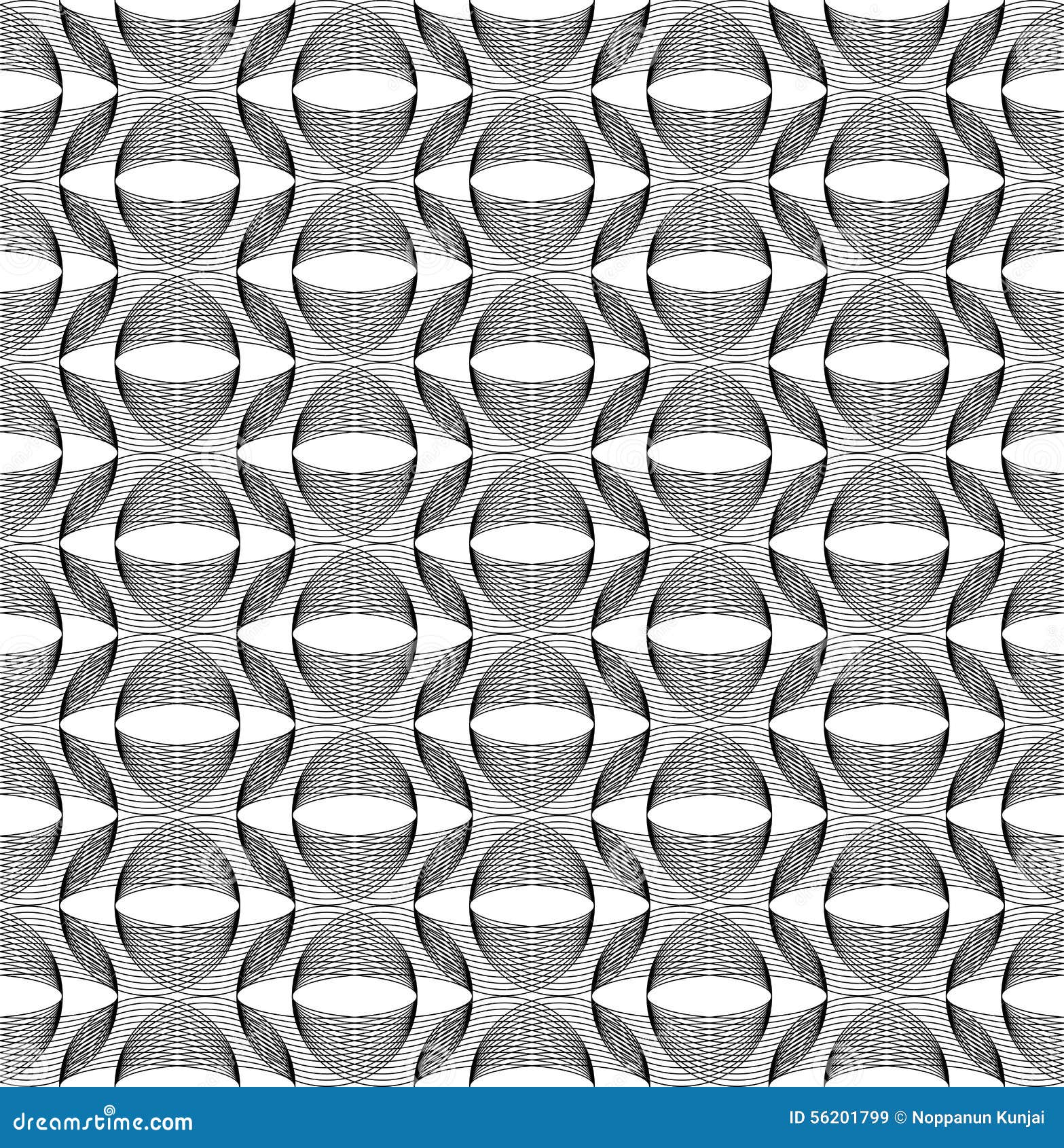 Black and White Geometric Seamless Pattern with Line. Stock Vector ...