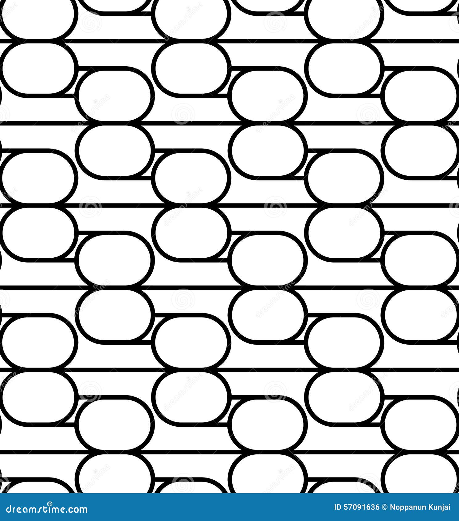 Black and White Geometric Seamless Pattern Stock Vector - Illustration ...