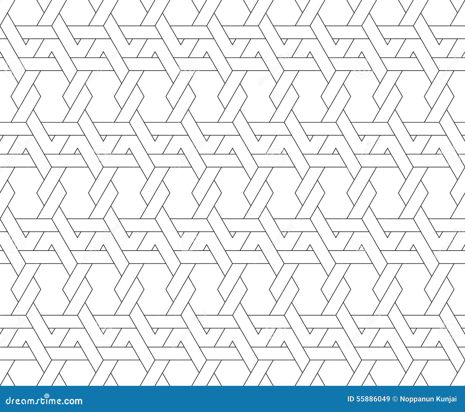 Black and White Geometric Seamless Pattern with Line and Weave S Stock ...