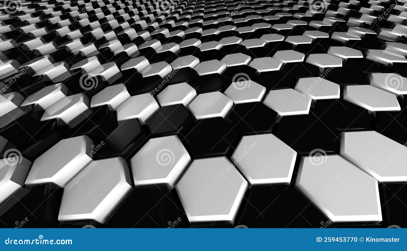 Black and White Geometric Surface of Glossy Shiny Honeycombs. 3D ...