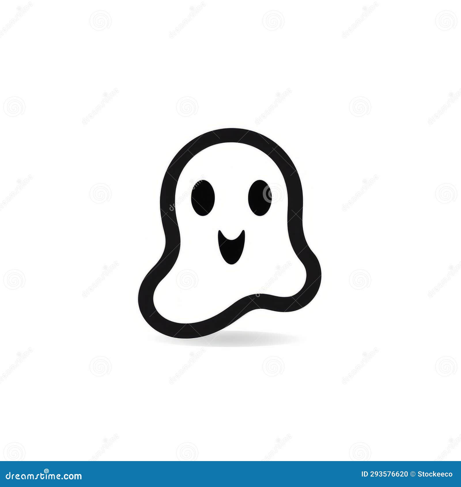 Playful Ghost Icon for Web App - Minimalistic Design Stock Photo ...