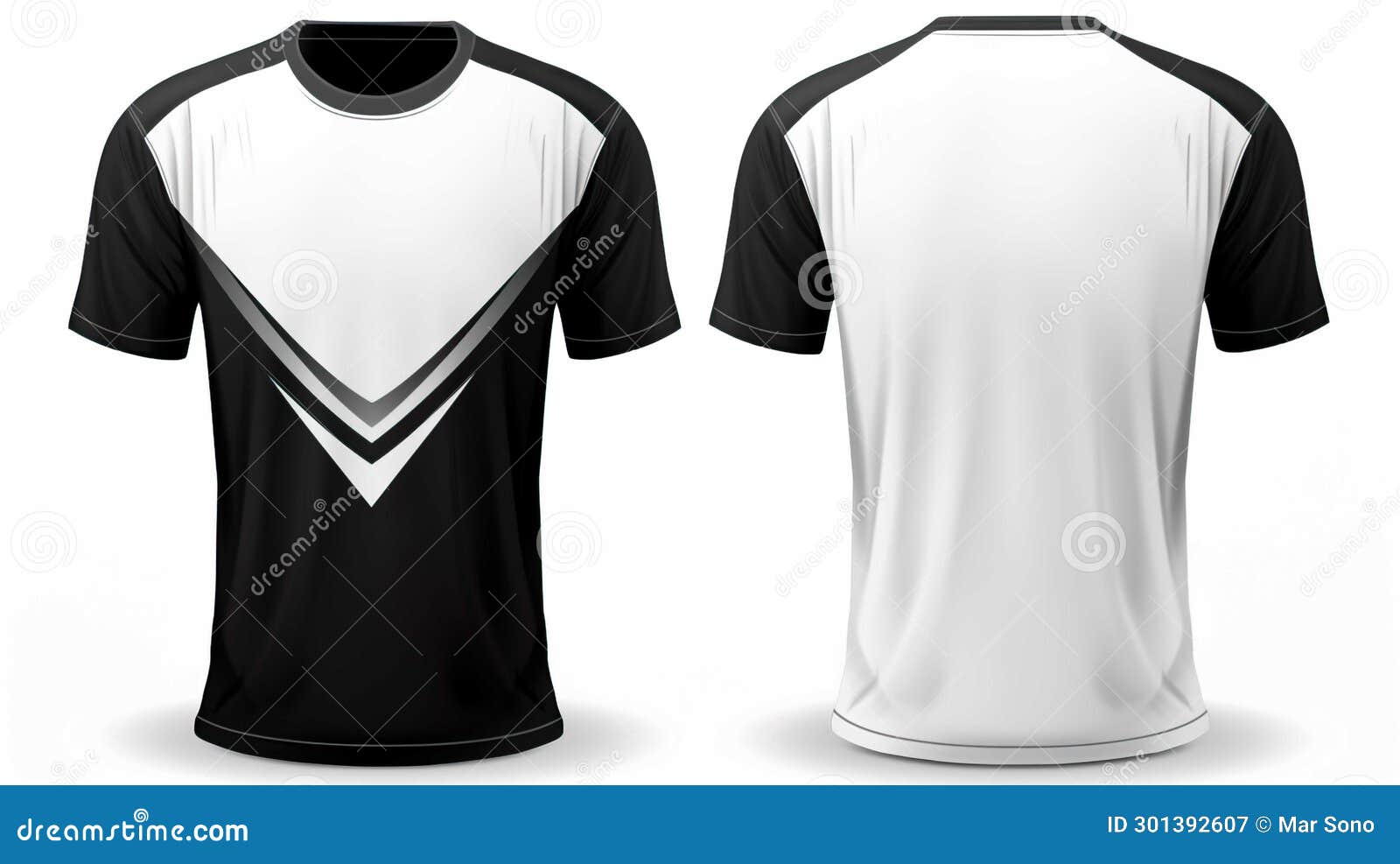 Black and White Golf Tee Shirts Front Back Design , Generate AI Stock ...