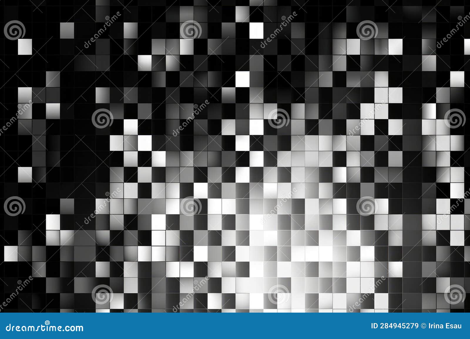 Black and White Gradient Pixel Pattern Stock Illustration ...