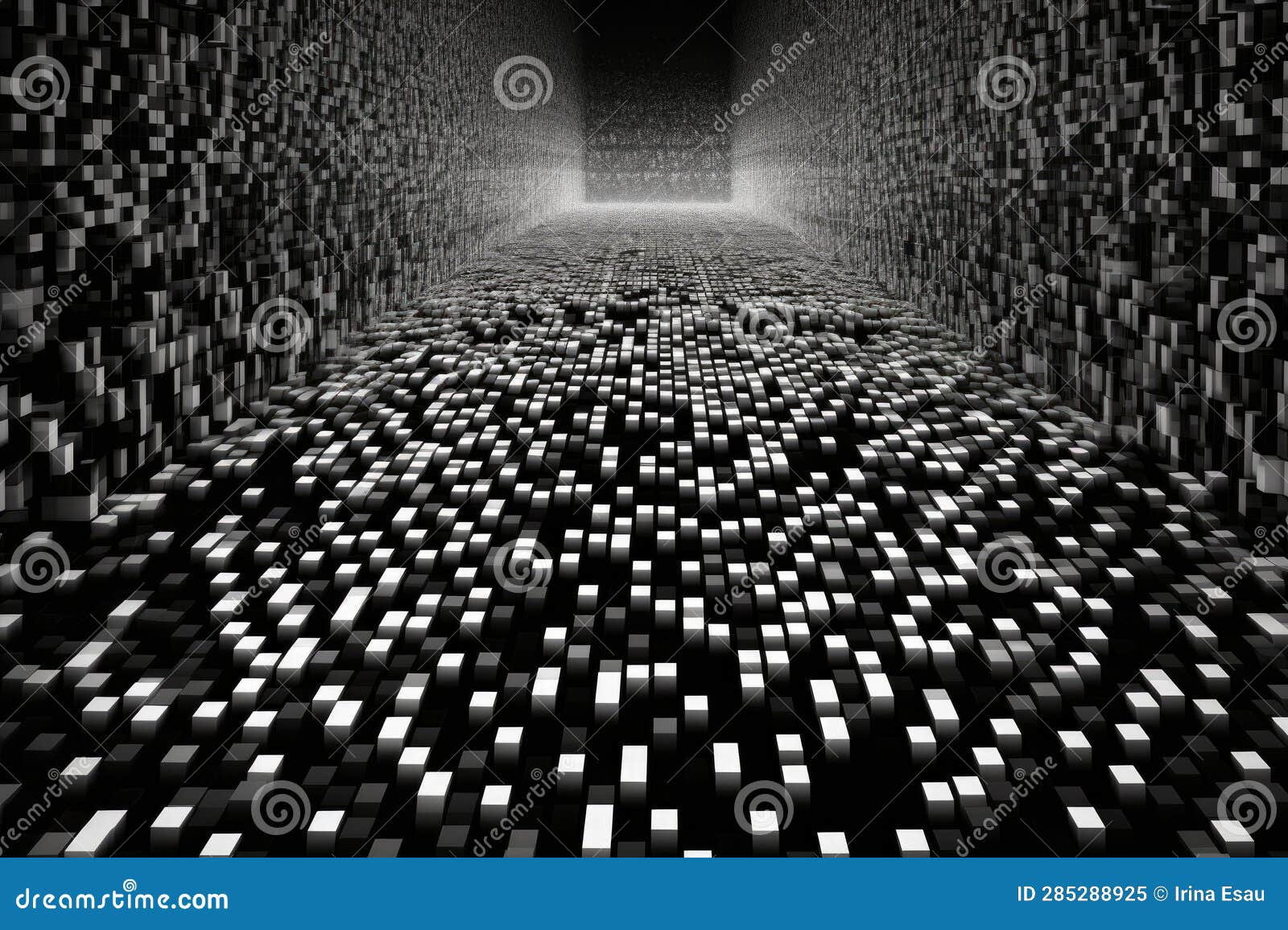 Black and White Gradient Pixel Pattern Stock Image - Image of style ...