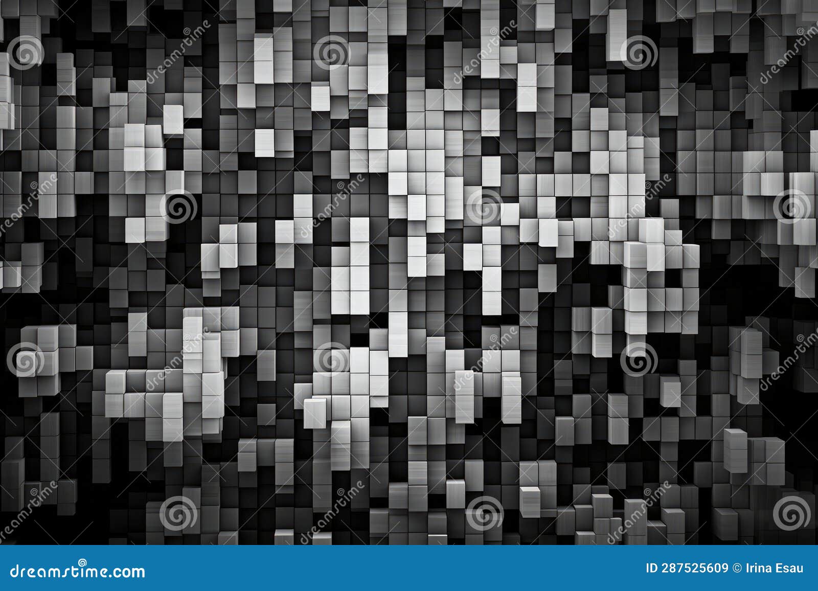 Black and White Gradient Pixel Pattern Stock Illustration ...