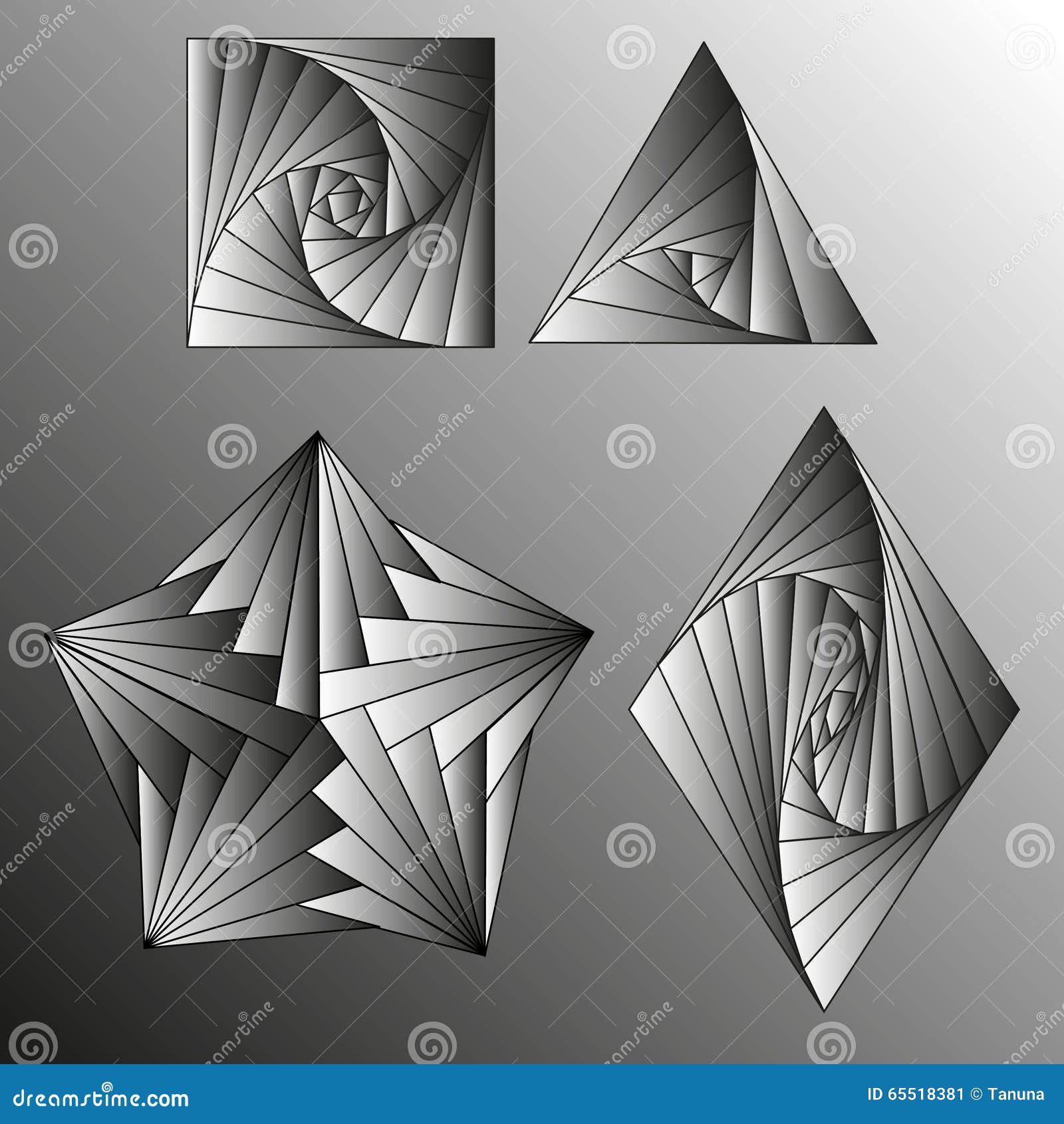 Black and White Gradient. Vector Drawing Stock Vector - Illustration of ...