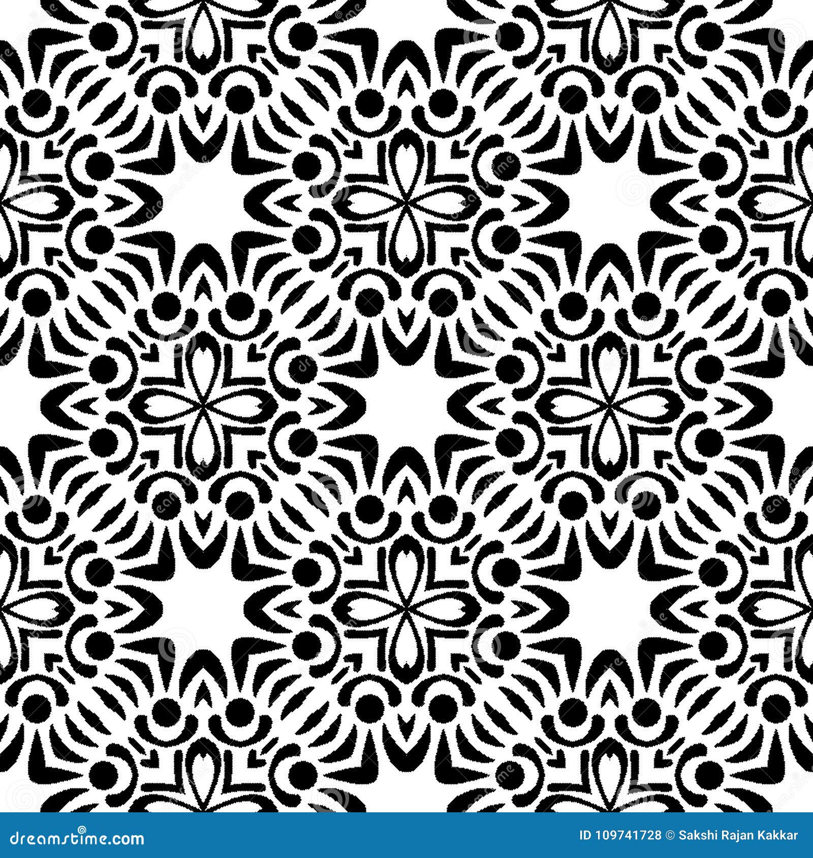 Black and White Repeat Pattern and Vector Image Stock Vector ...