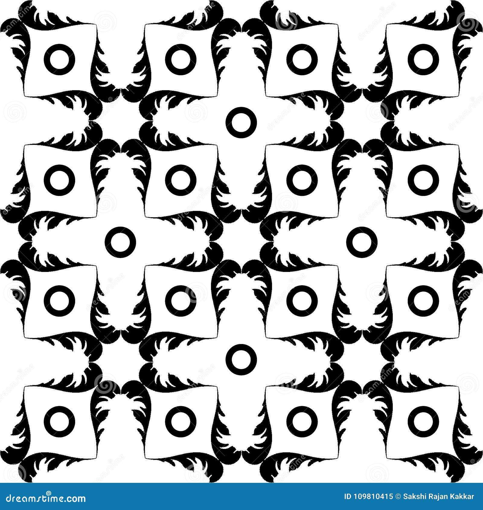 Black and White Repeat Pattern and Vector Image Stock Vector ...