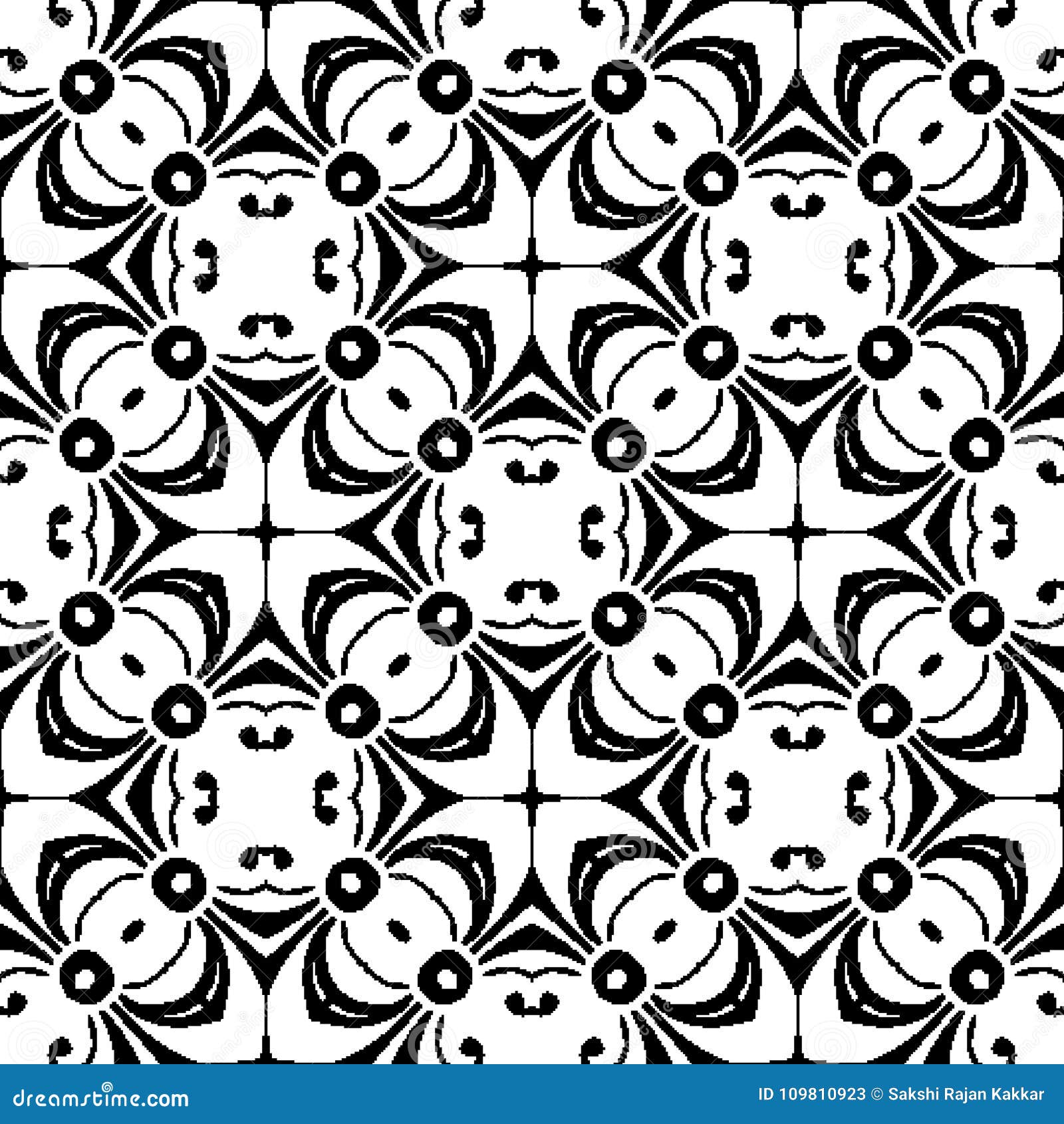 Black and White Repeat Pattern and Vector Image Stock Vector ...