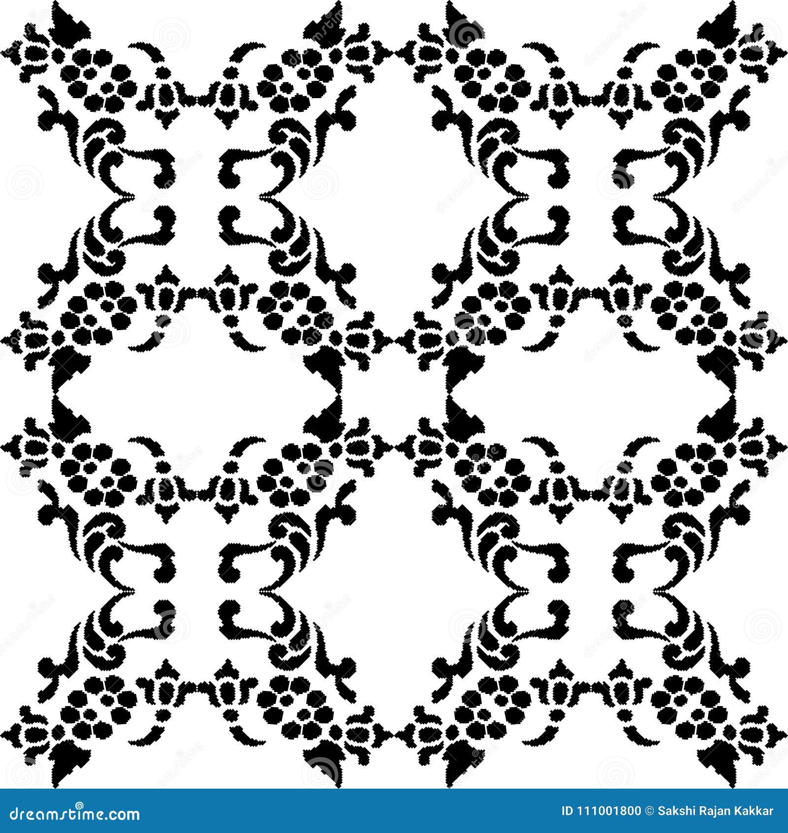 Black and White Repeat Pattern and Vector Image Stock Vector ...