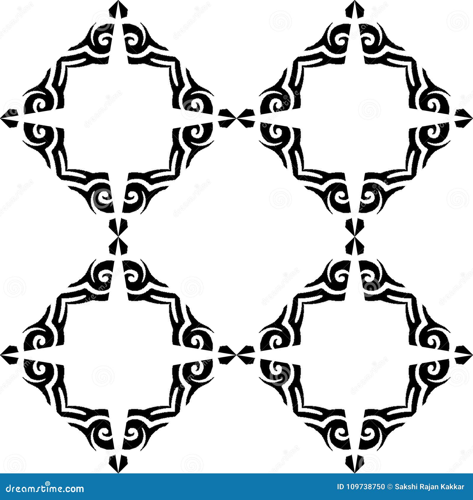 Black and White Repeat Pattern and Vector Image Stock Vector ...