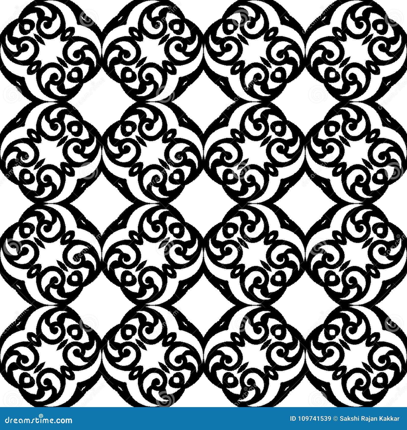 Black and White Repeat Pattern and Vector Image Stock Vector ...
