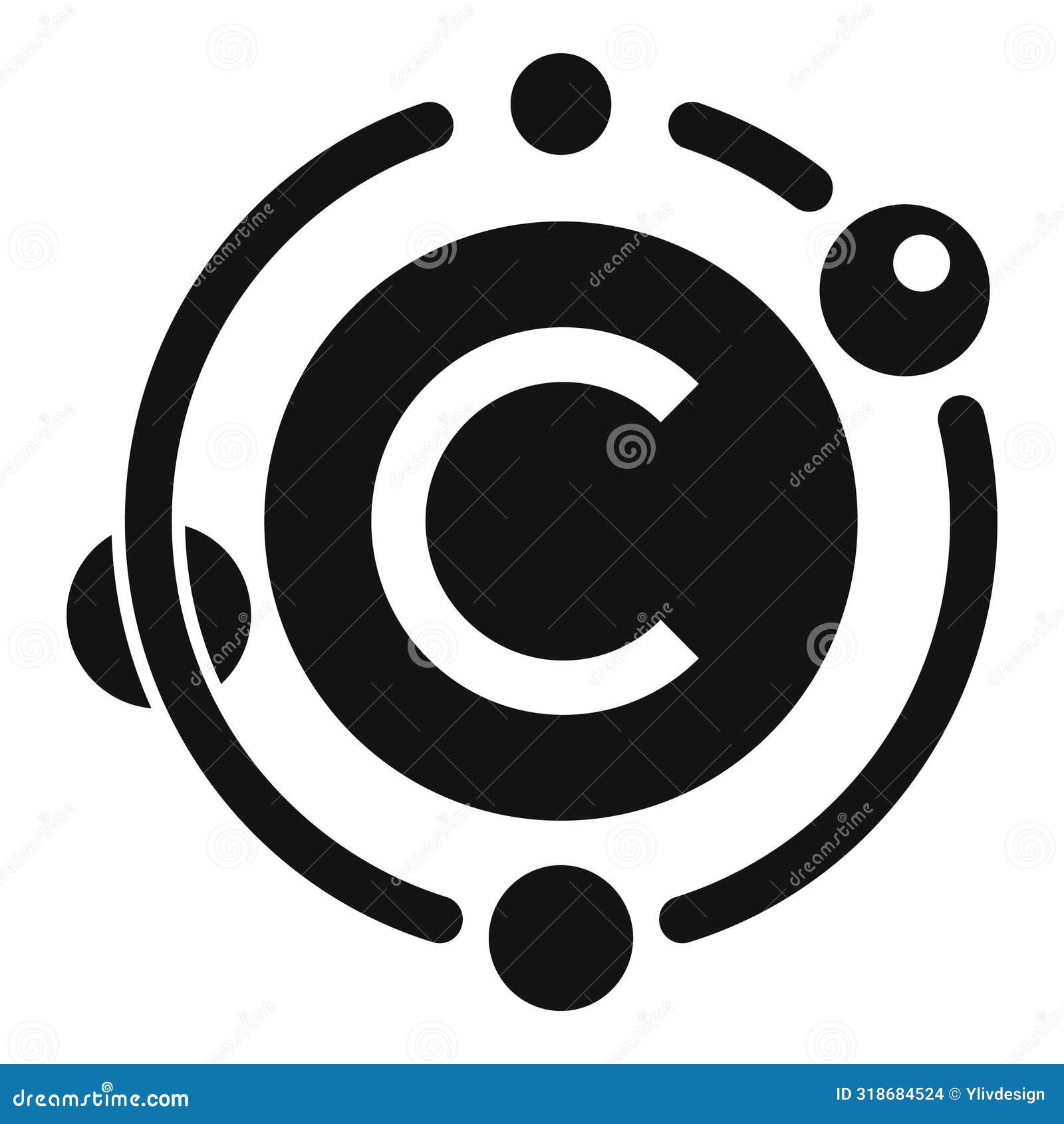 Abstract Circular Copyright Symbol Design Stock Vector - Illustration ...