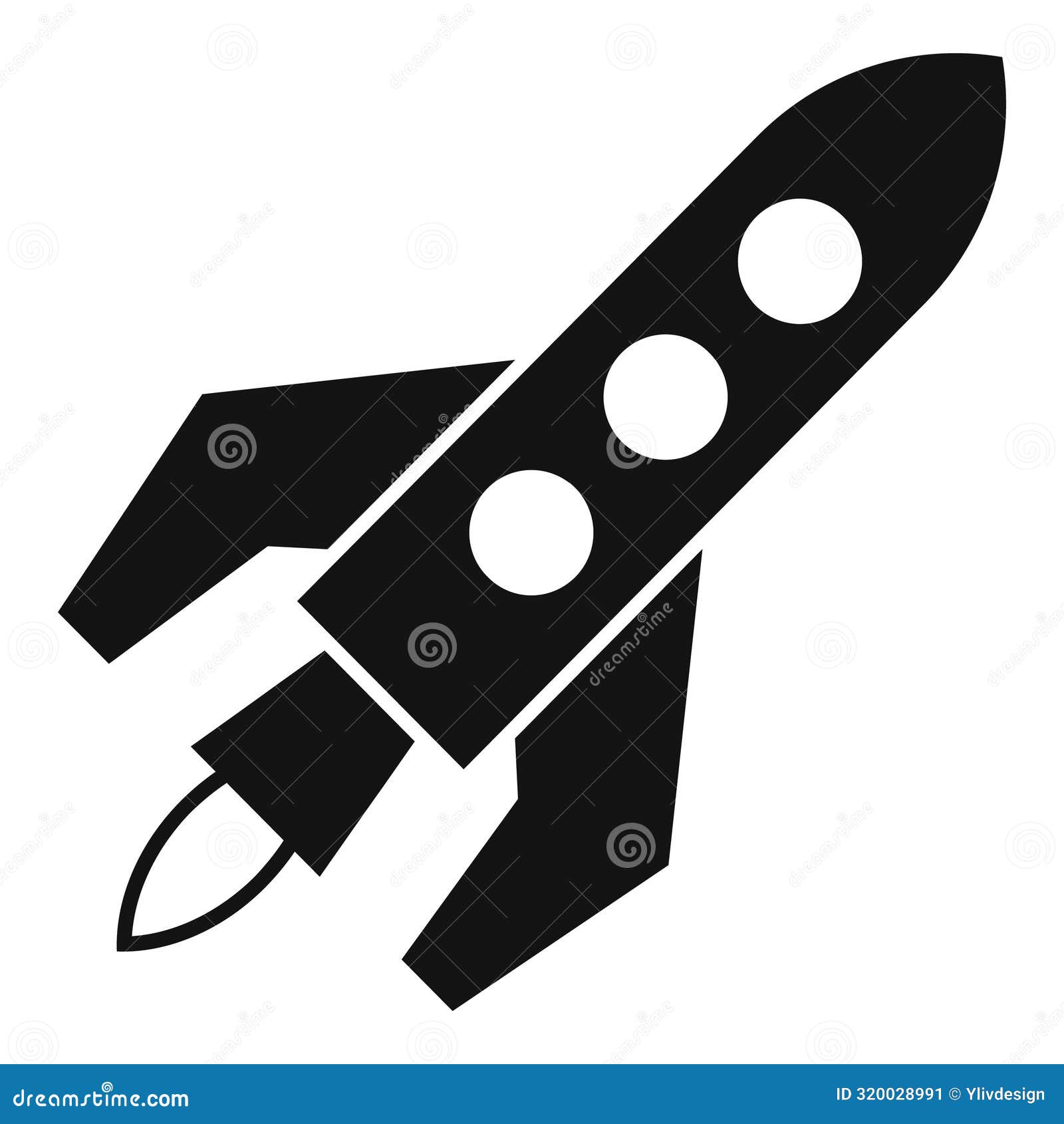 Vector Illustration of a Rocket in Flight Stock Vector - Illustration ...