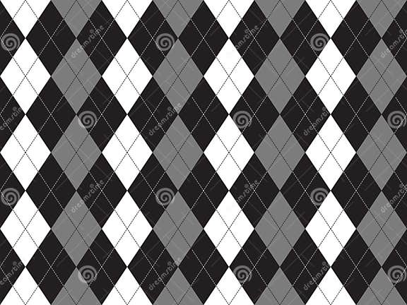 Black White Gray Argyle Textile Seamless Pattern Stock Vector ...