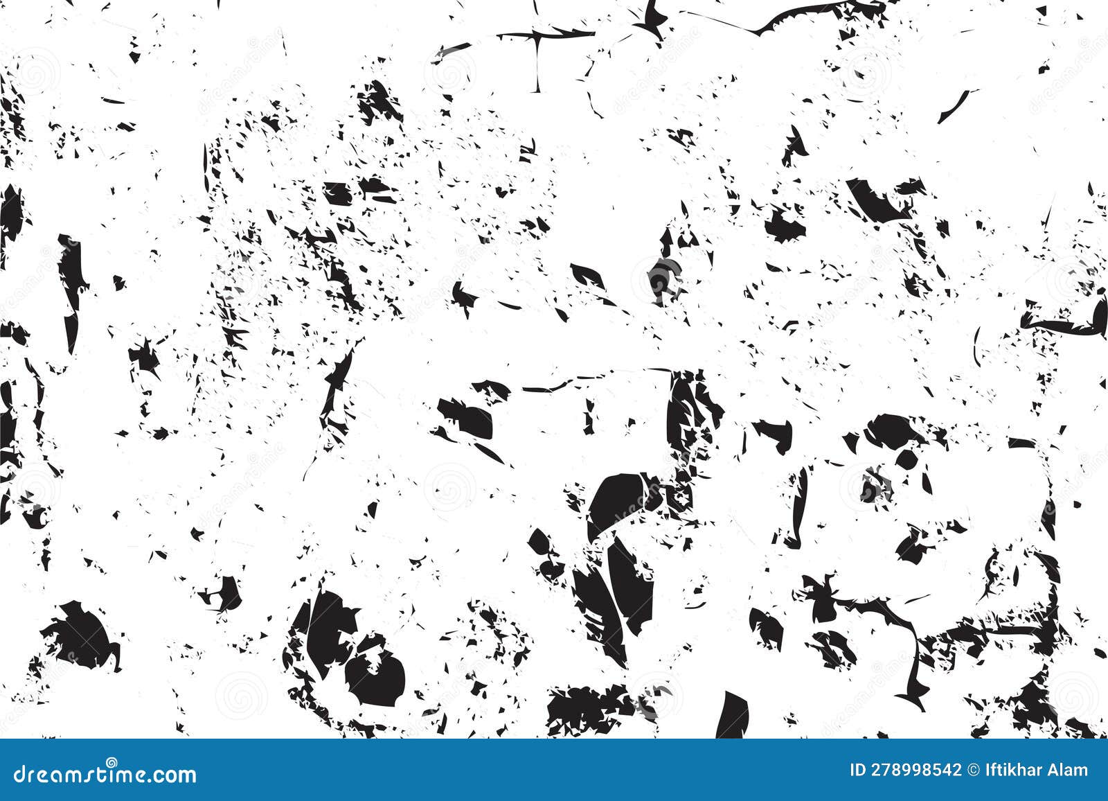 Black and White Grimy Wall Texture Vector. Rusty Stained Surface and ...