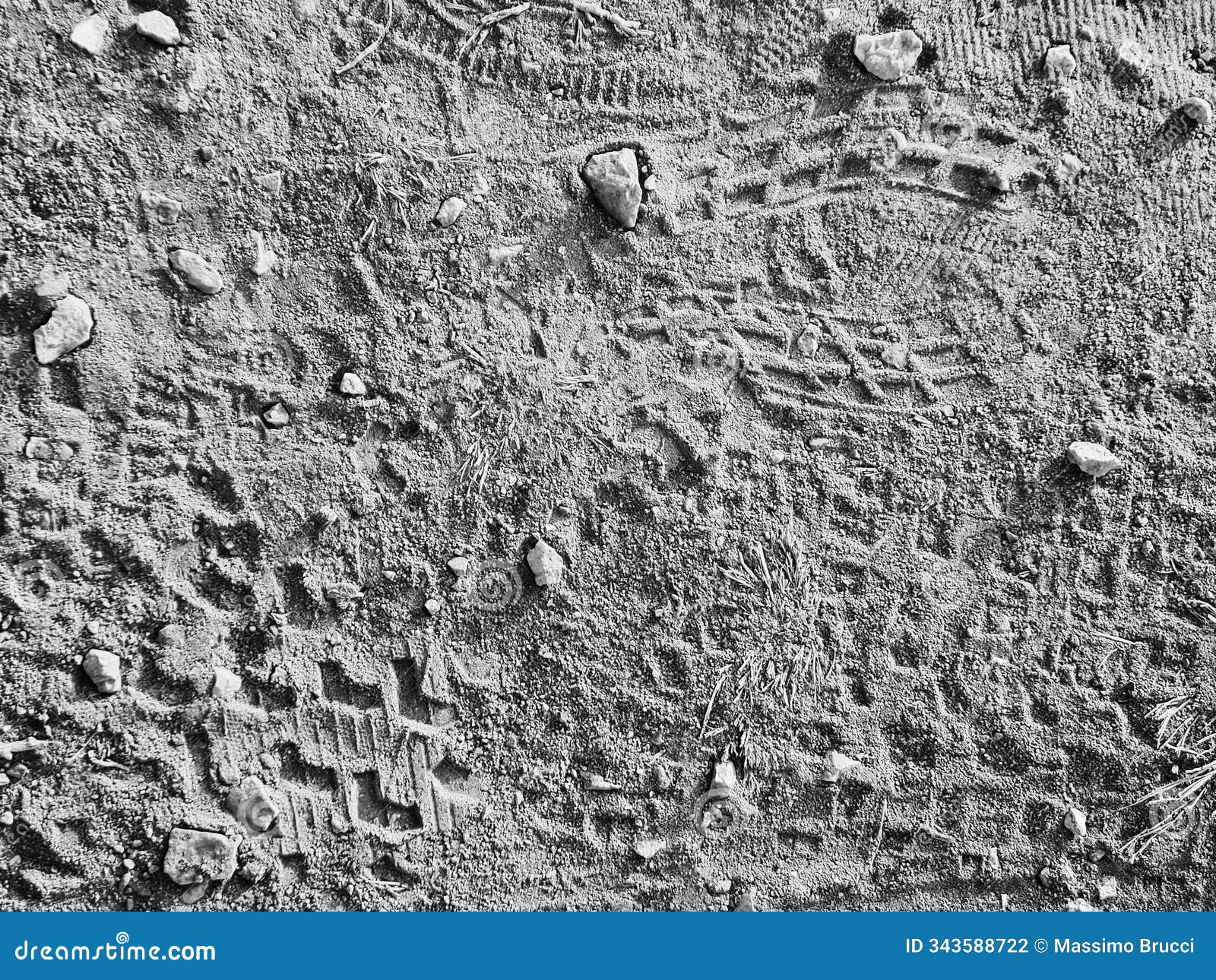 Black and White Ground Surface Texture with Tracks Stock Photo - Image ...