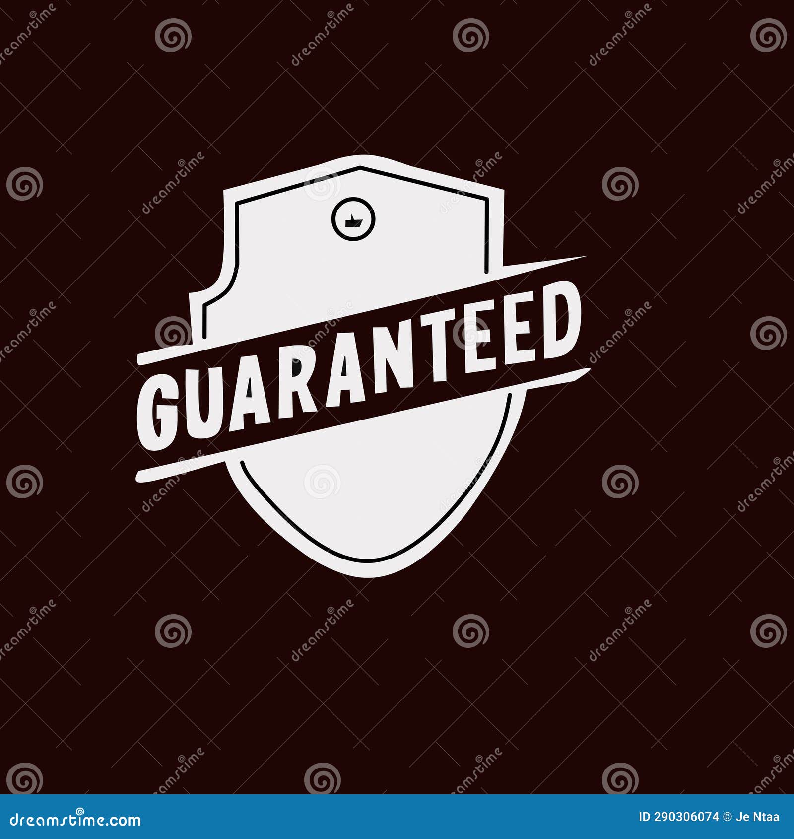Black and White Guaranteed Logo Vector Stock Illustration ...