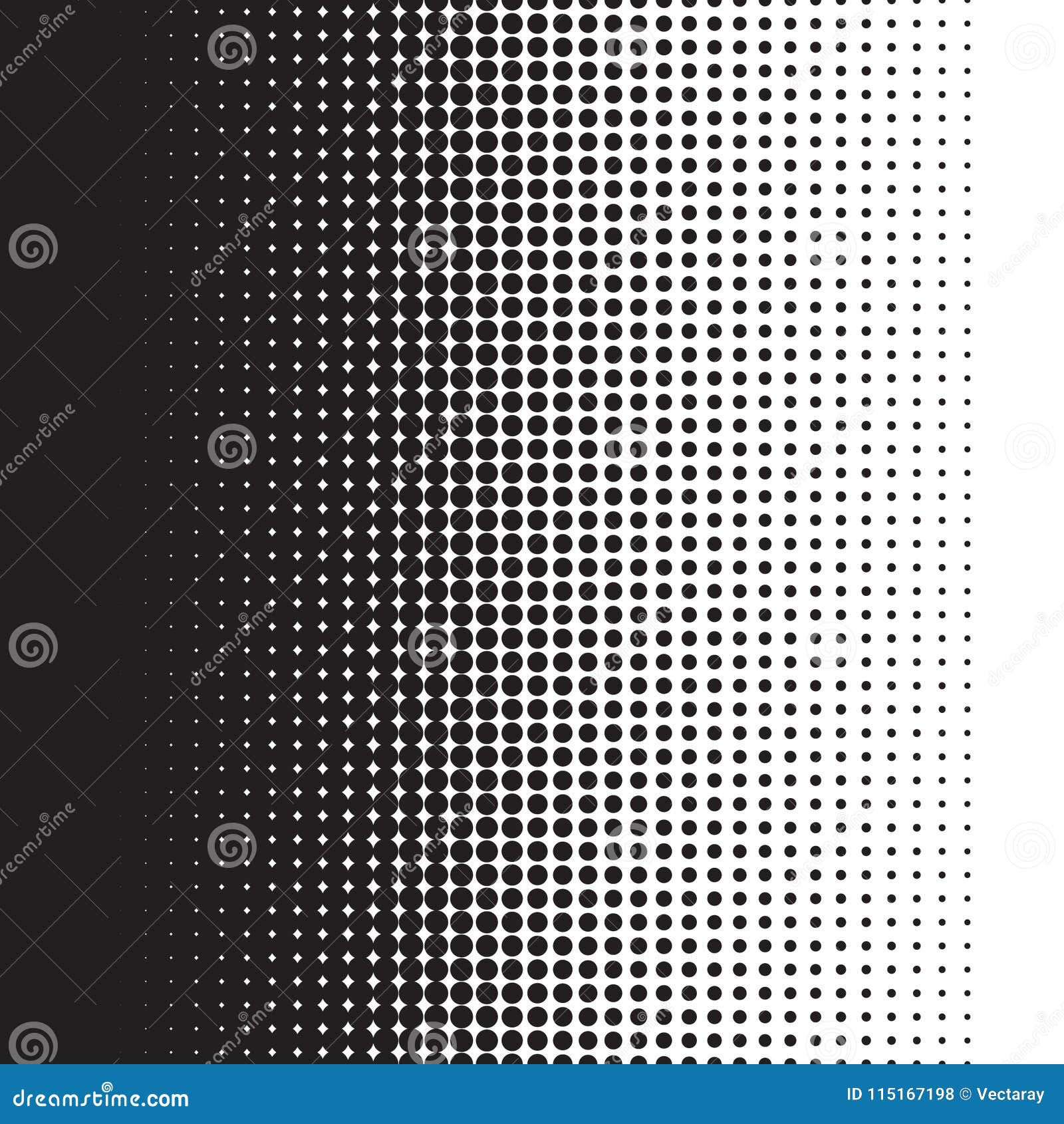 Halftone Dot Pattern Gradient in Format Stock Illustration ...