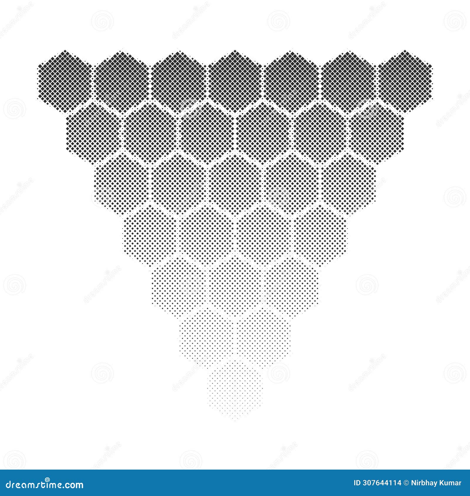 Hexagonal Halftone Honeycomb Stock Vector - Illustration of sketch ...