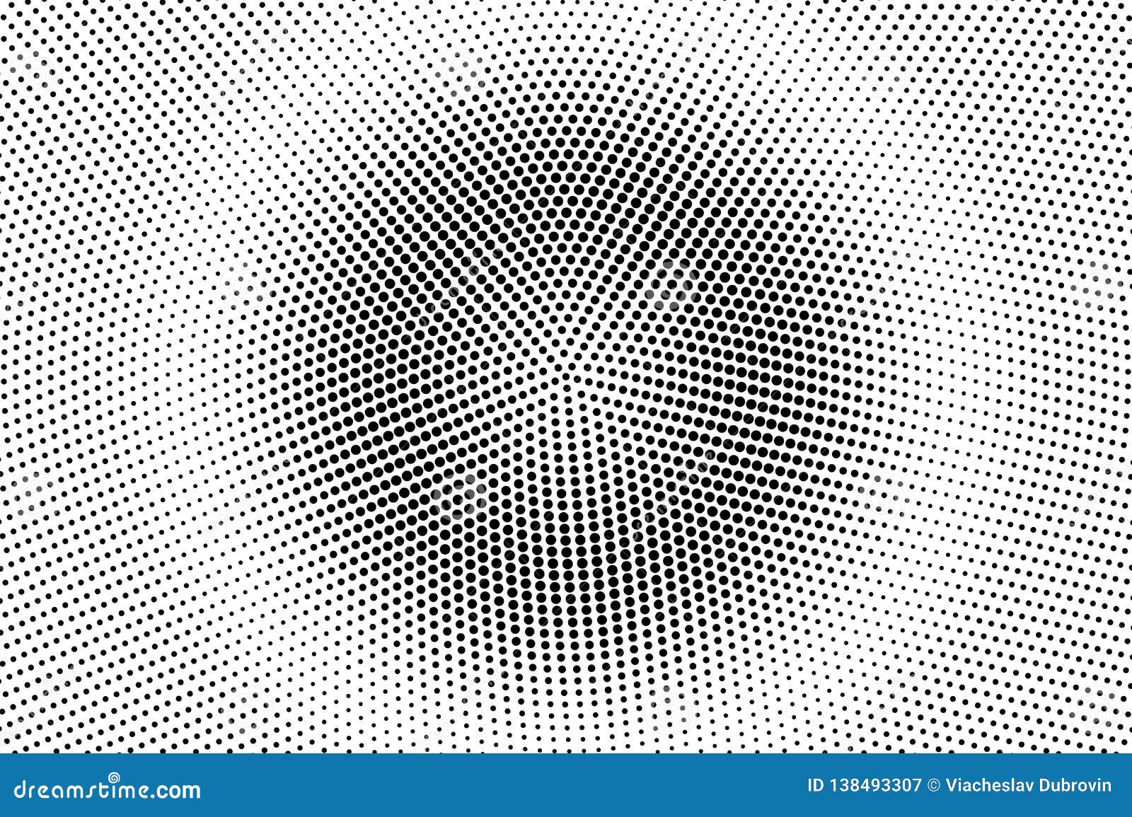 Black and White Halftone Vector. Centered Dotted Gradient. Vintage ...