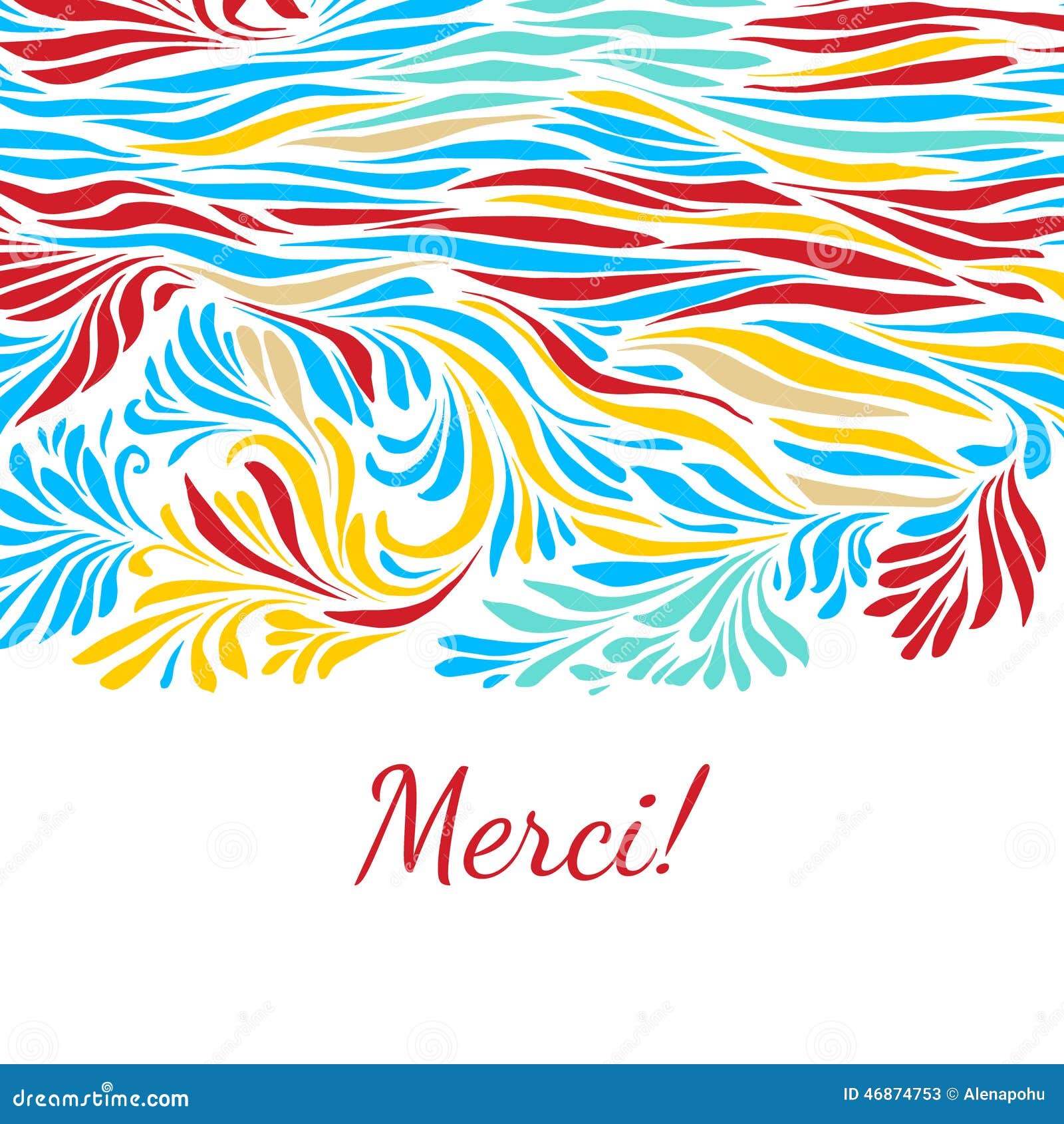 Black and White Hand Drawn Merci Background Stock Vector - Illustration ...
