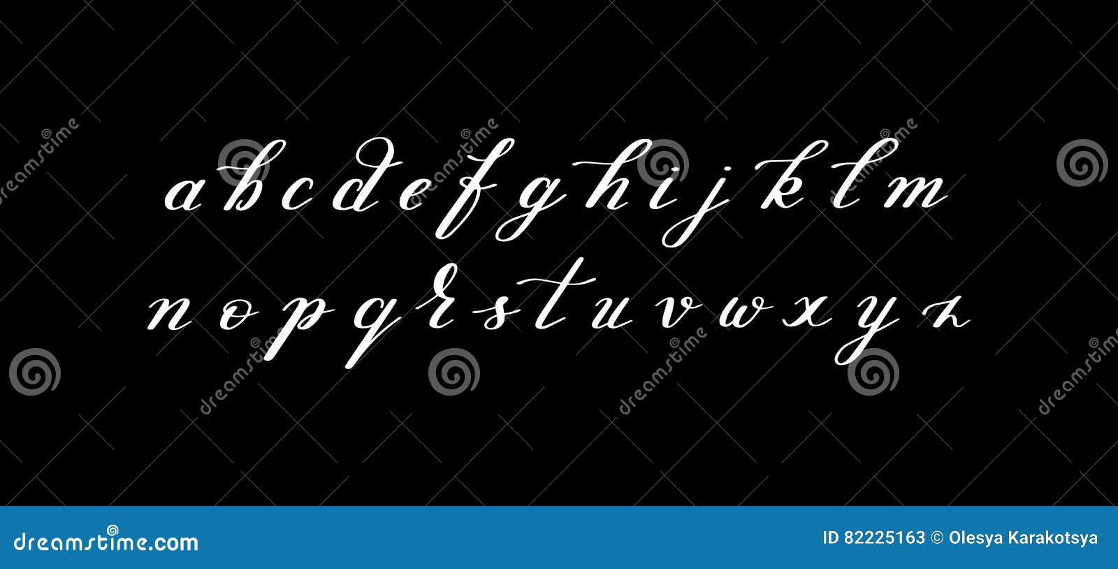 Handwritten Brush Style Calligraphy Cursive Font Stock Photography ...