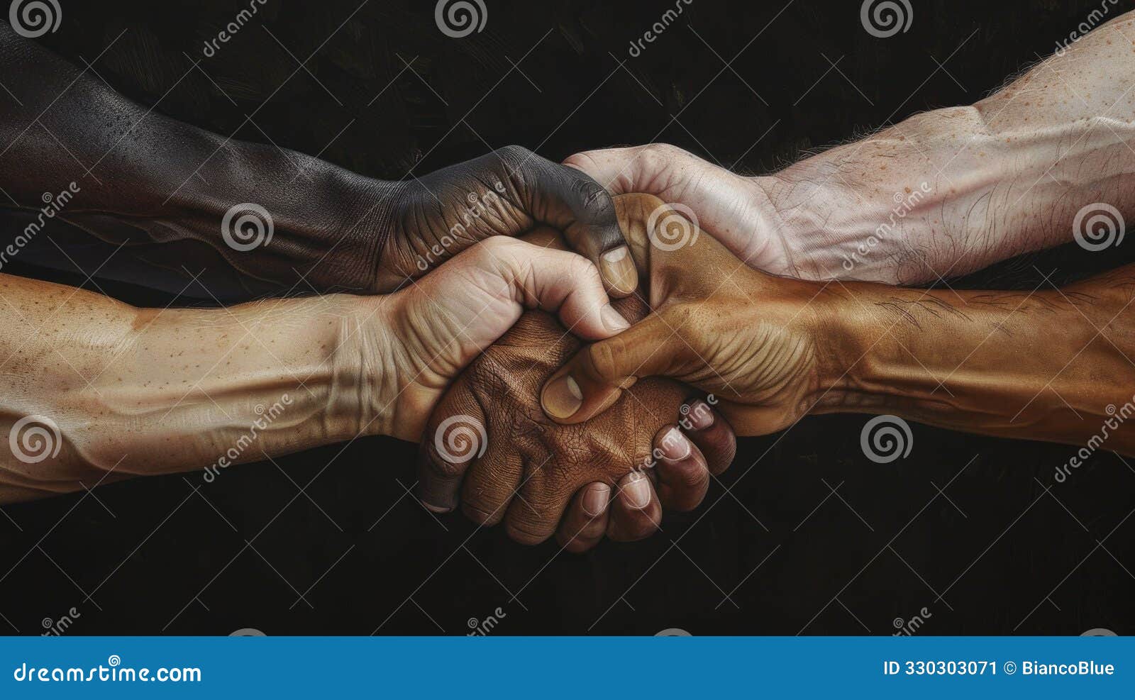 Black and White Hands Holding Each Other in a Show of Unity and ...
